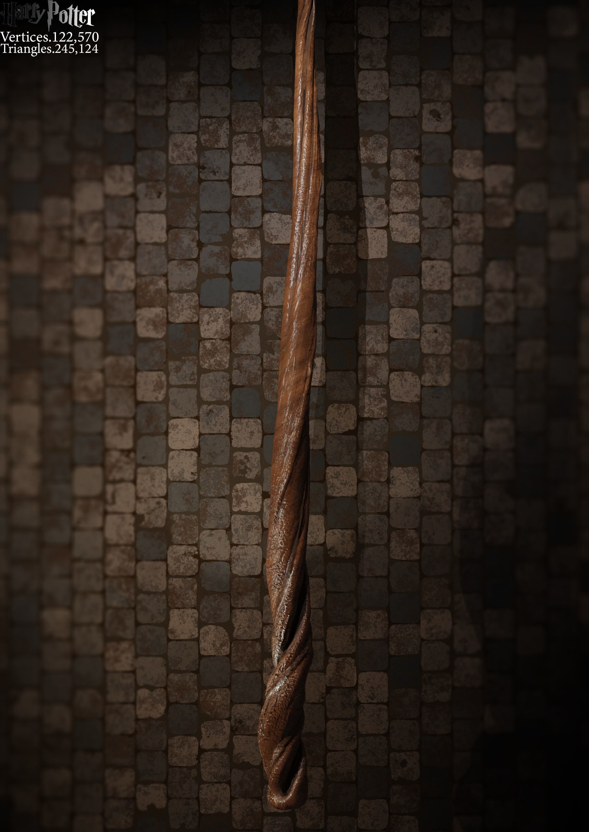Wand wand 3D model 3D printable | CGTrader