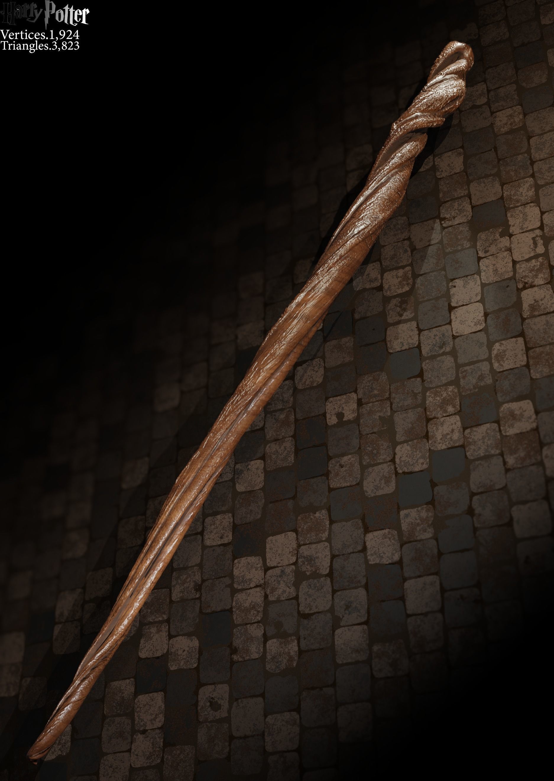 Wand wand 3D model 3D printable | CGTrader
