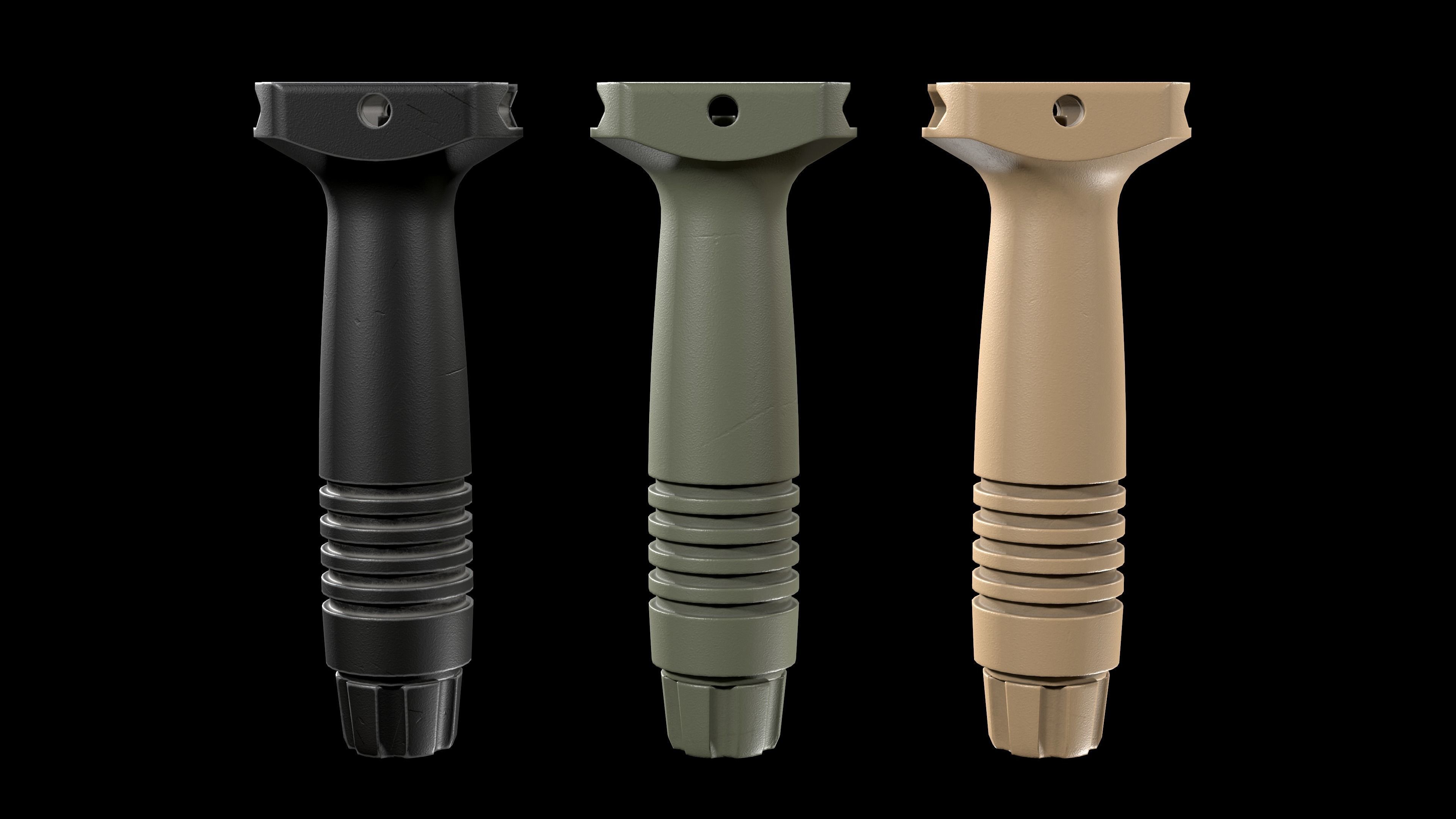 3D model Knights Armament Forward Grip Vertical Grip VR / AR / low-poly ...