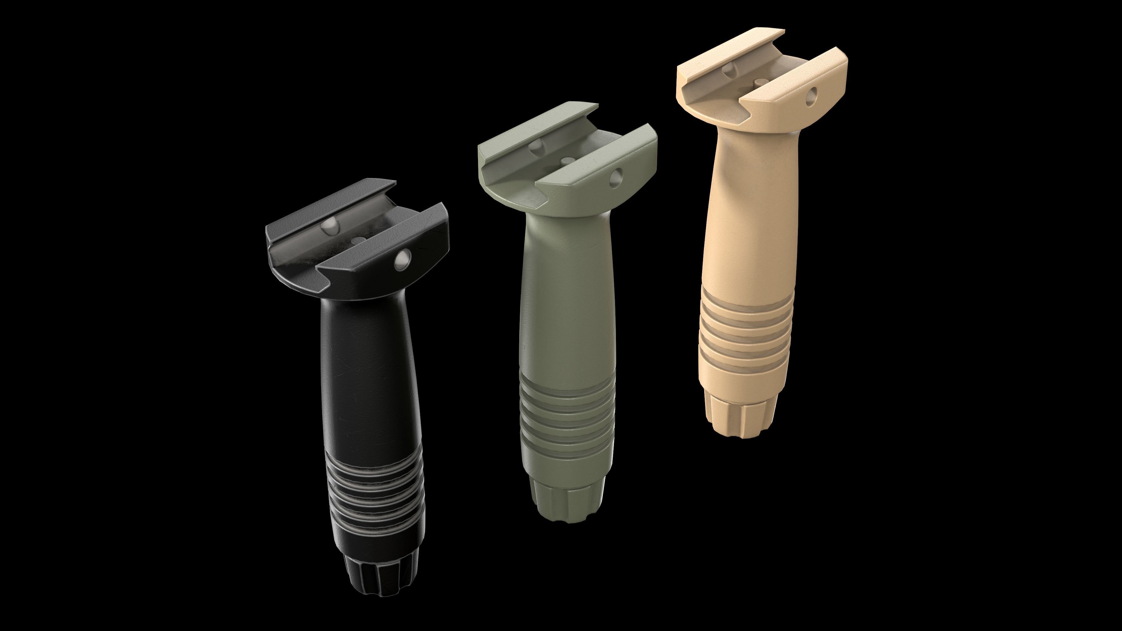 3D model Knights Armament Forward Grip Vertical Grip VR / AR / low-poly ...