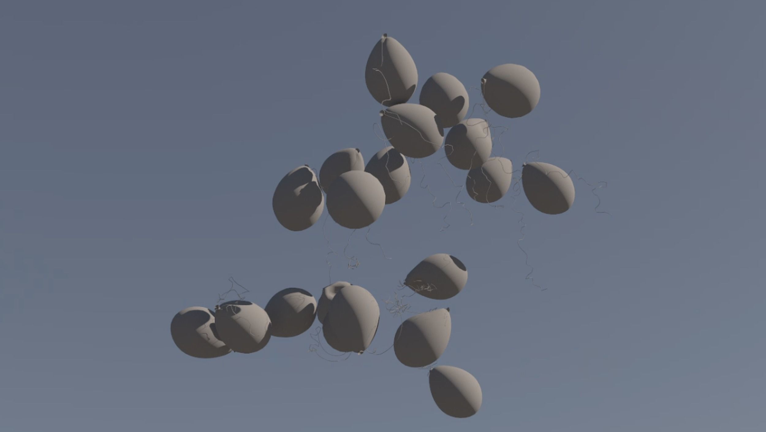 Animated ballons 2 sets idle and released in the air 3D model animated ...