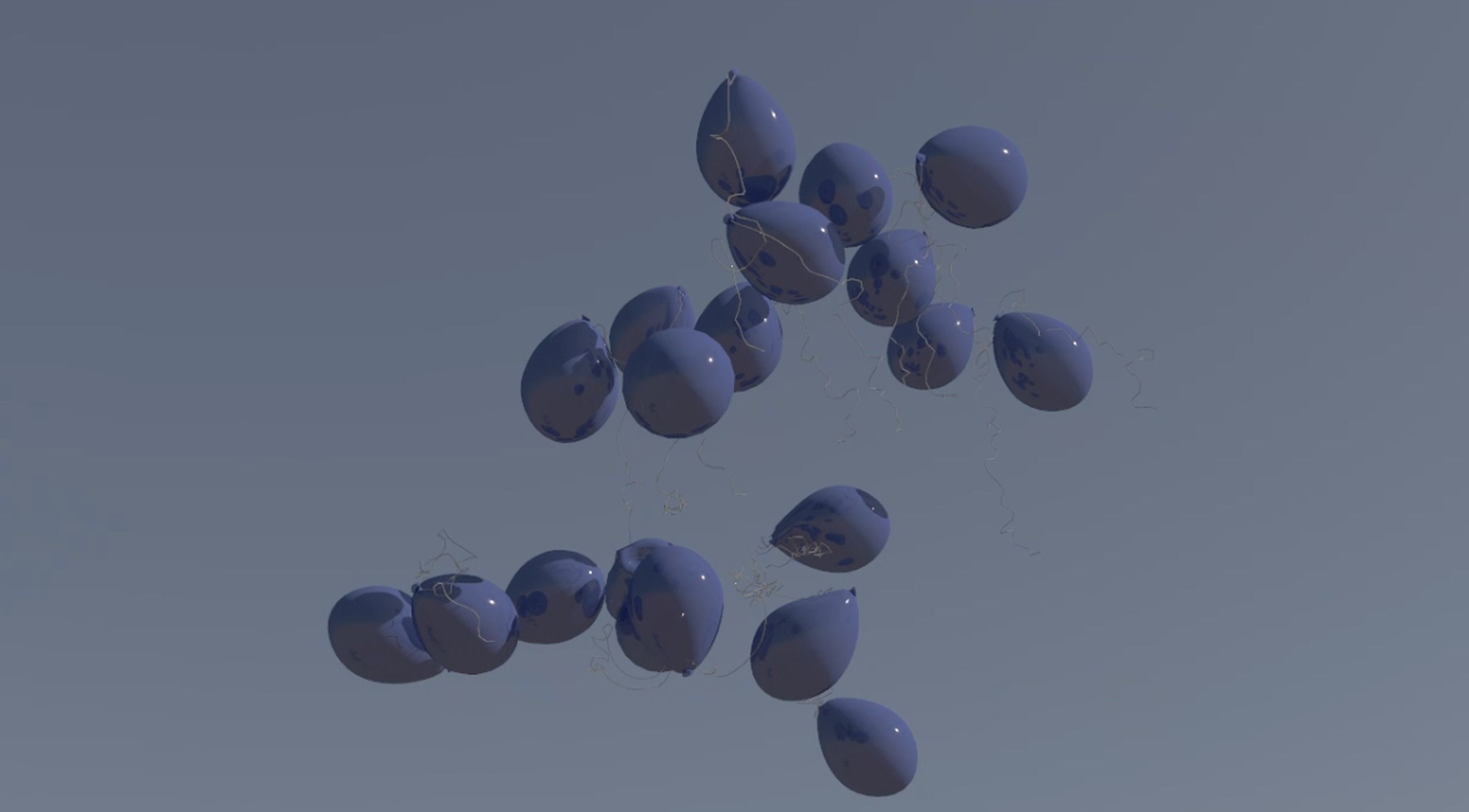Animated ballons 2 sets idle and released in the air 3D model animated ...