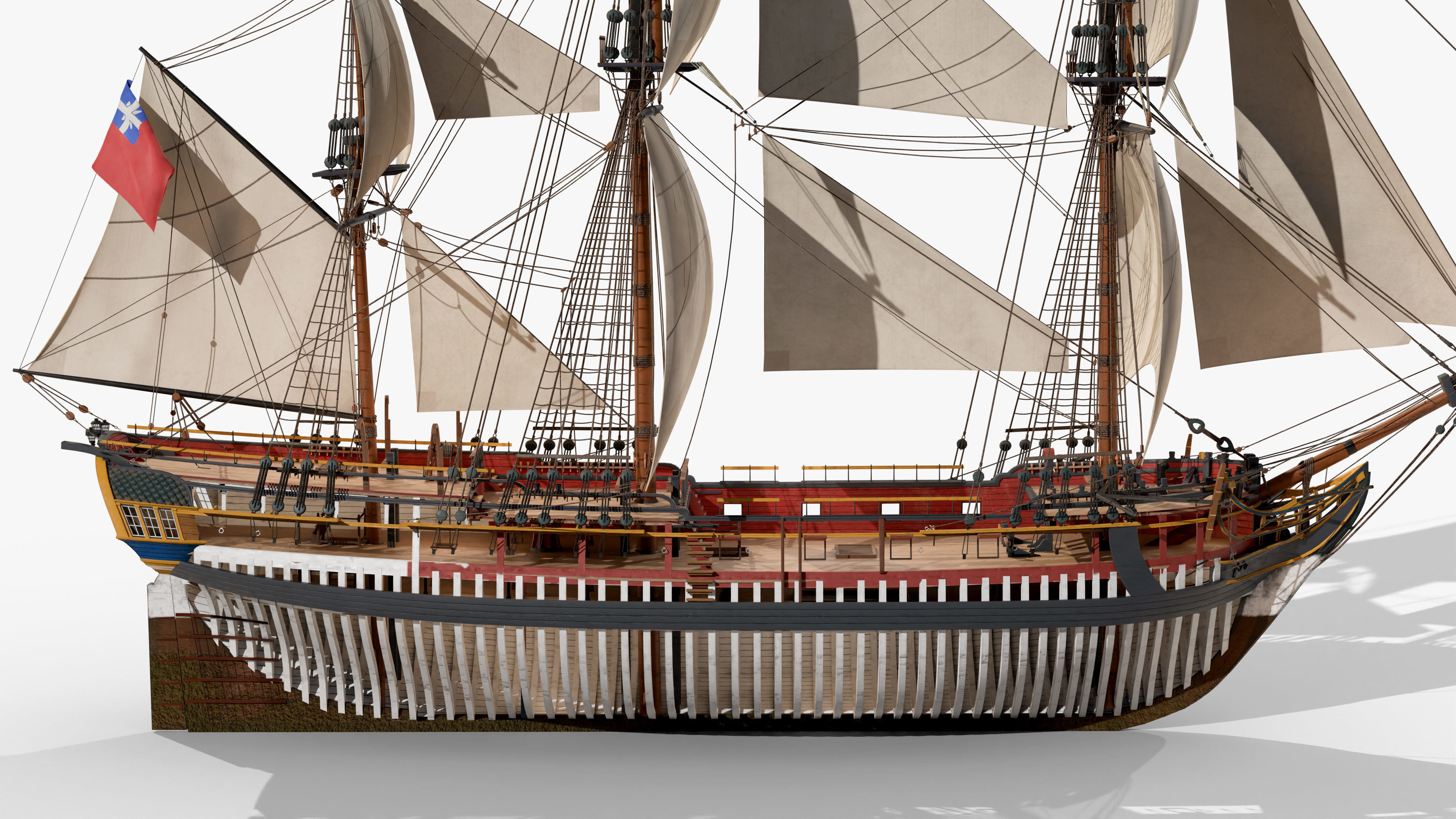 Sailing Ship Artemis 3D model | CGTrader