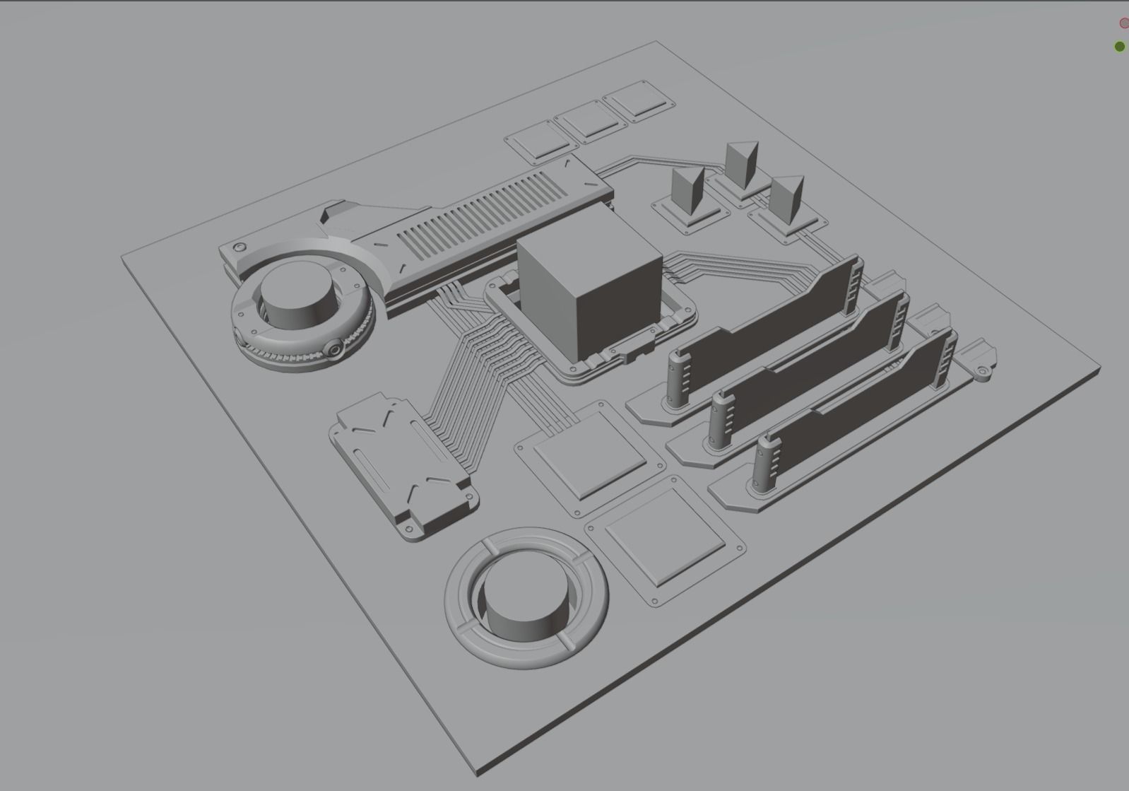 Isometric Motherboard Low-poly 3D model | CGTrader