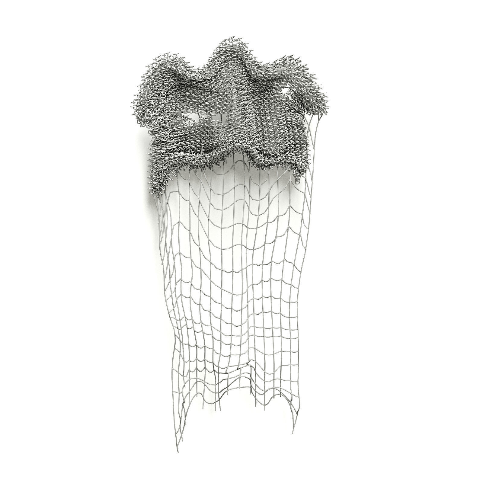 Chains and net wall decor 3D model | CGTrader