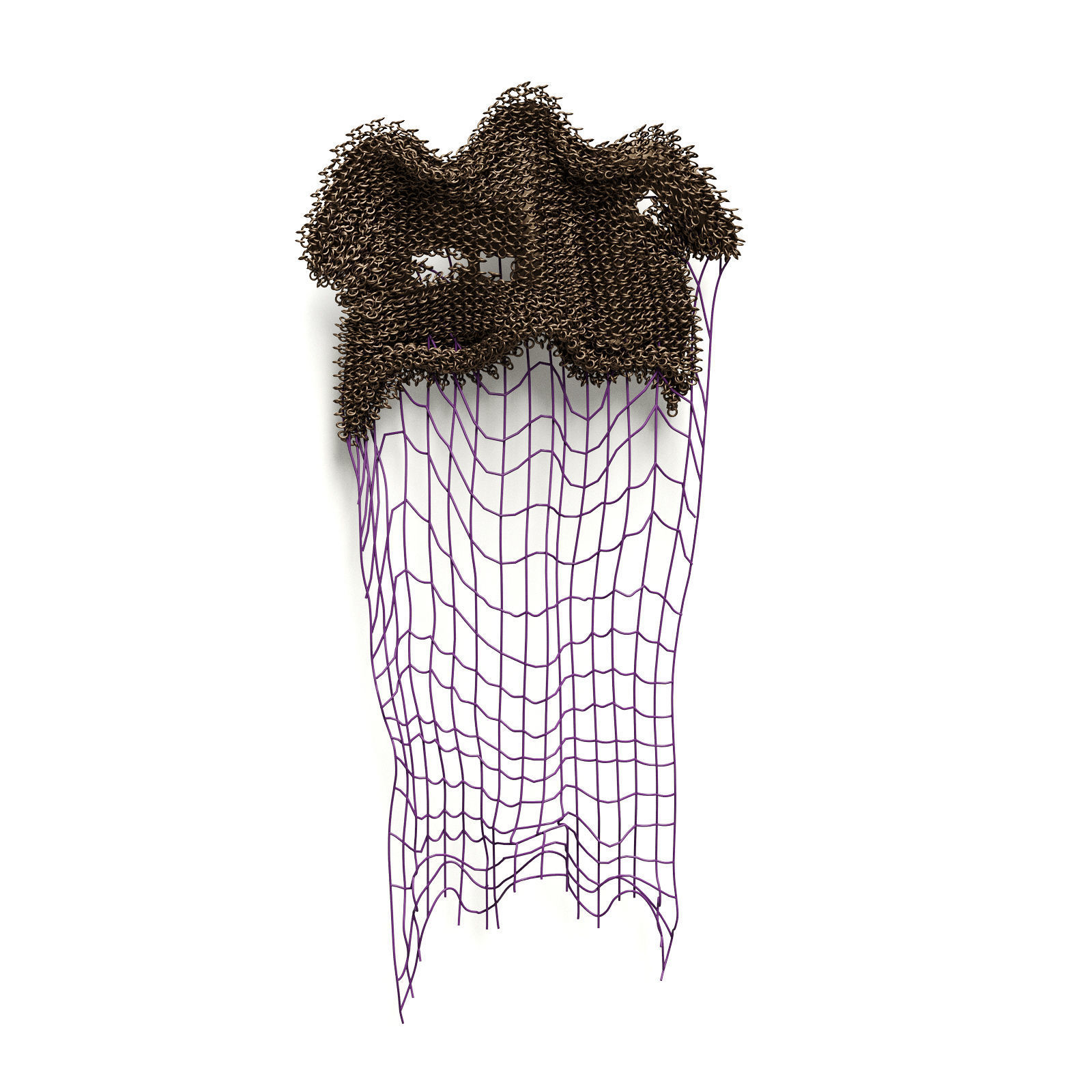 Chains and net wall decor 3D model | CGTrader