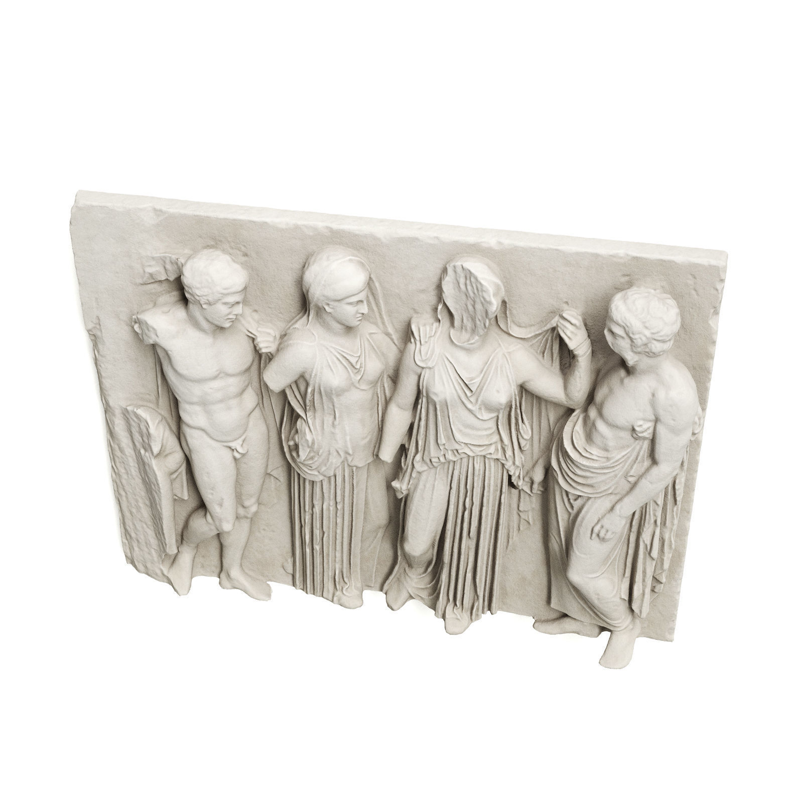 3D model Greek Attic relief wall panel VR / AR / low-poly | CGTrader