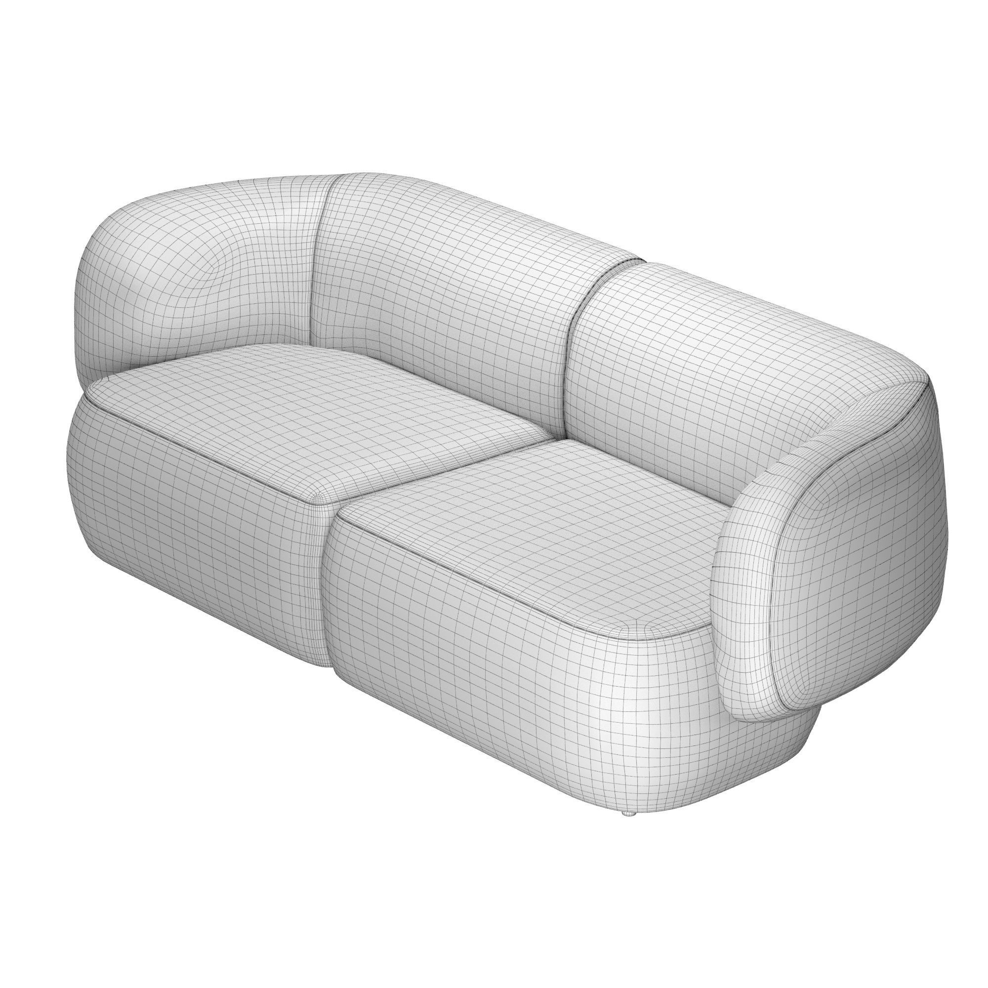 Comoda 2 Piece Modular Sofa 3D model | CGTrader