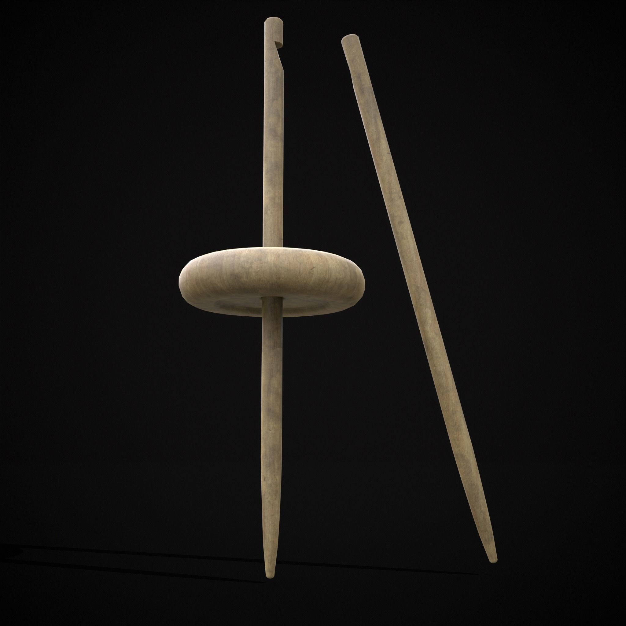 3D model Wooden Whorl Spindle VR / AR / low-poly | CGTrader