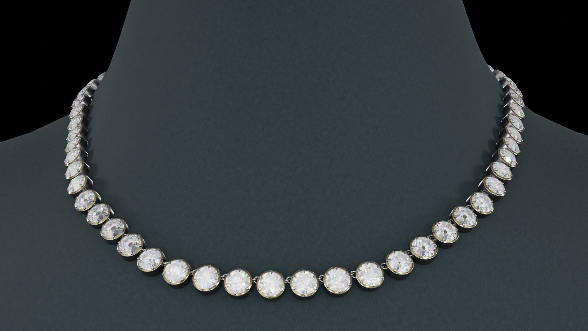 Blender Cycles Diamond Necklace Scene 3D model animated | CGTrader