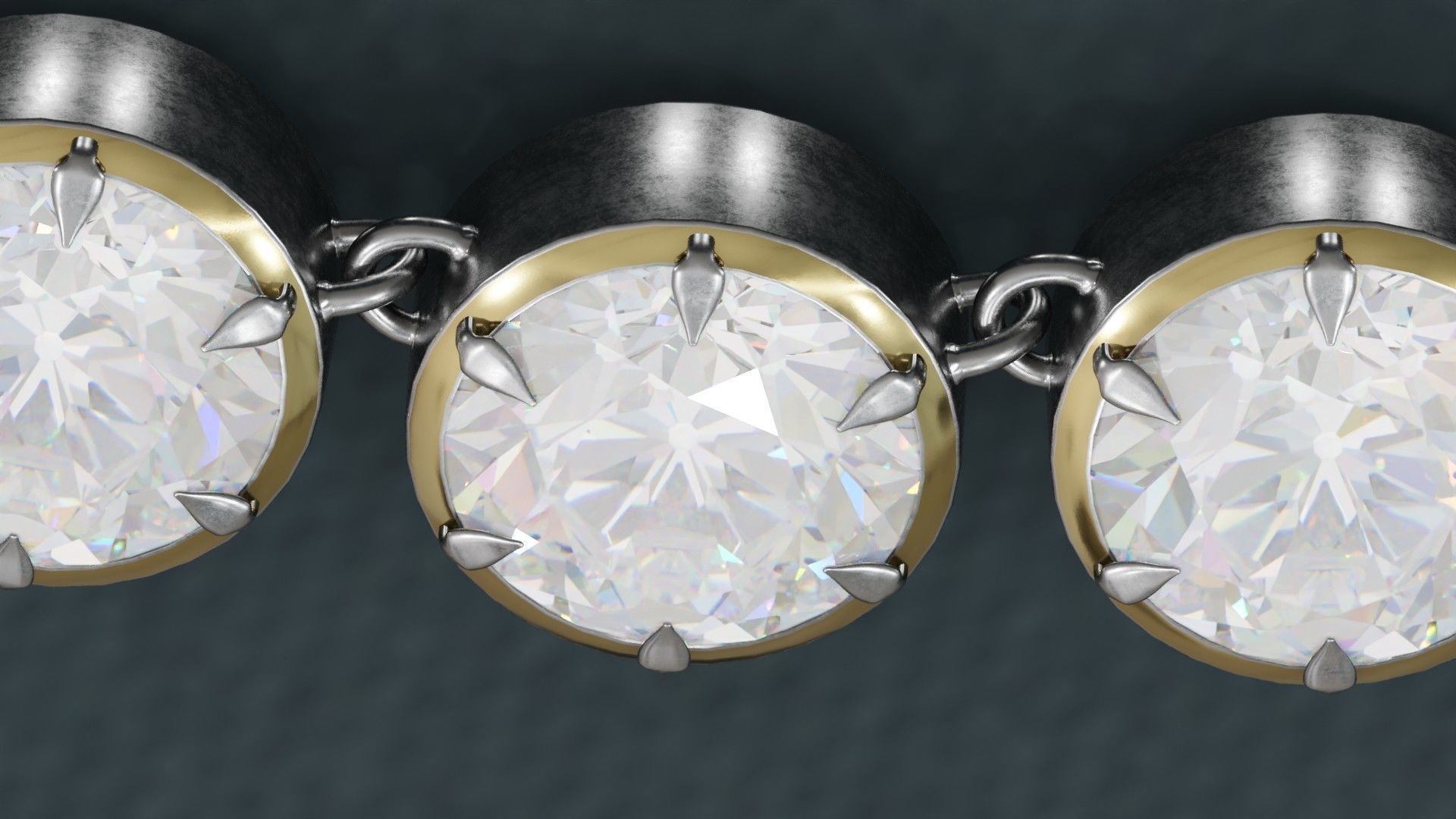Blender Cycles Diamond Necklace Scene 3D model animated | CGTrader