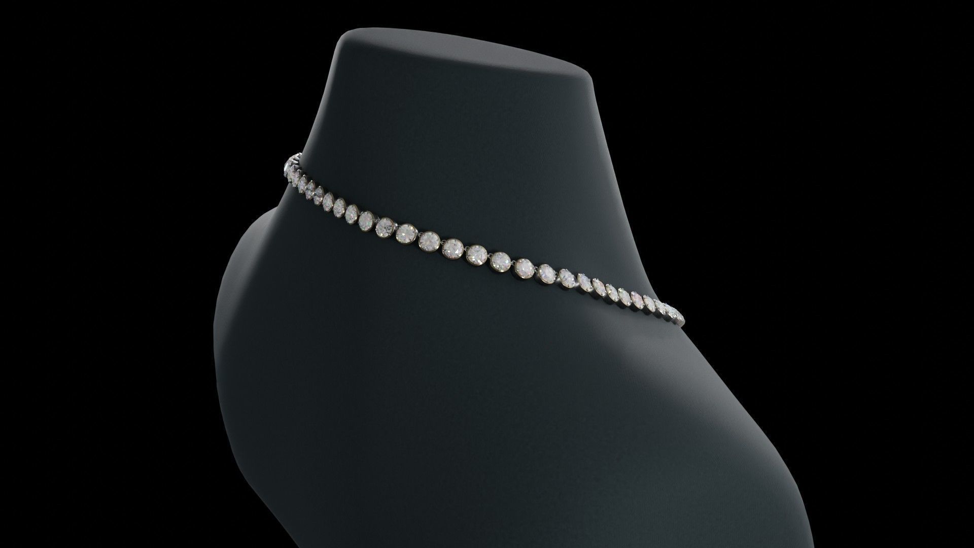 Blender Cycles Diamond Necklace Scene 3D model animated | CGTrader