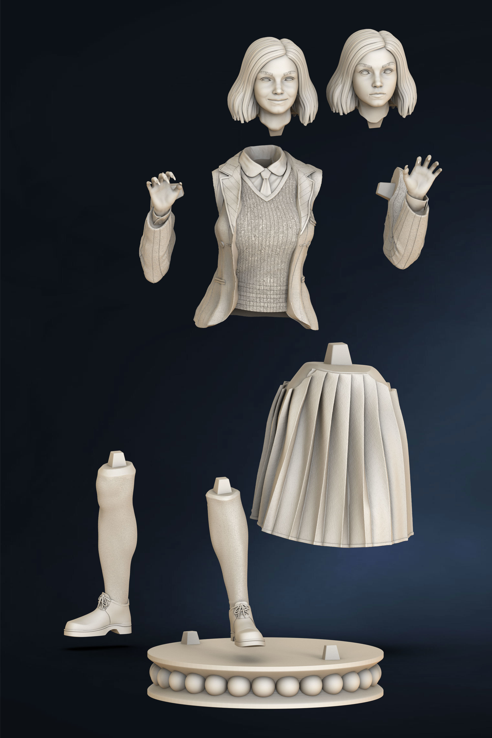 Enid Sinclair - Wednesday 3D model 3D printable | CGTrader