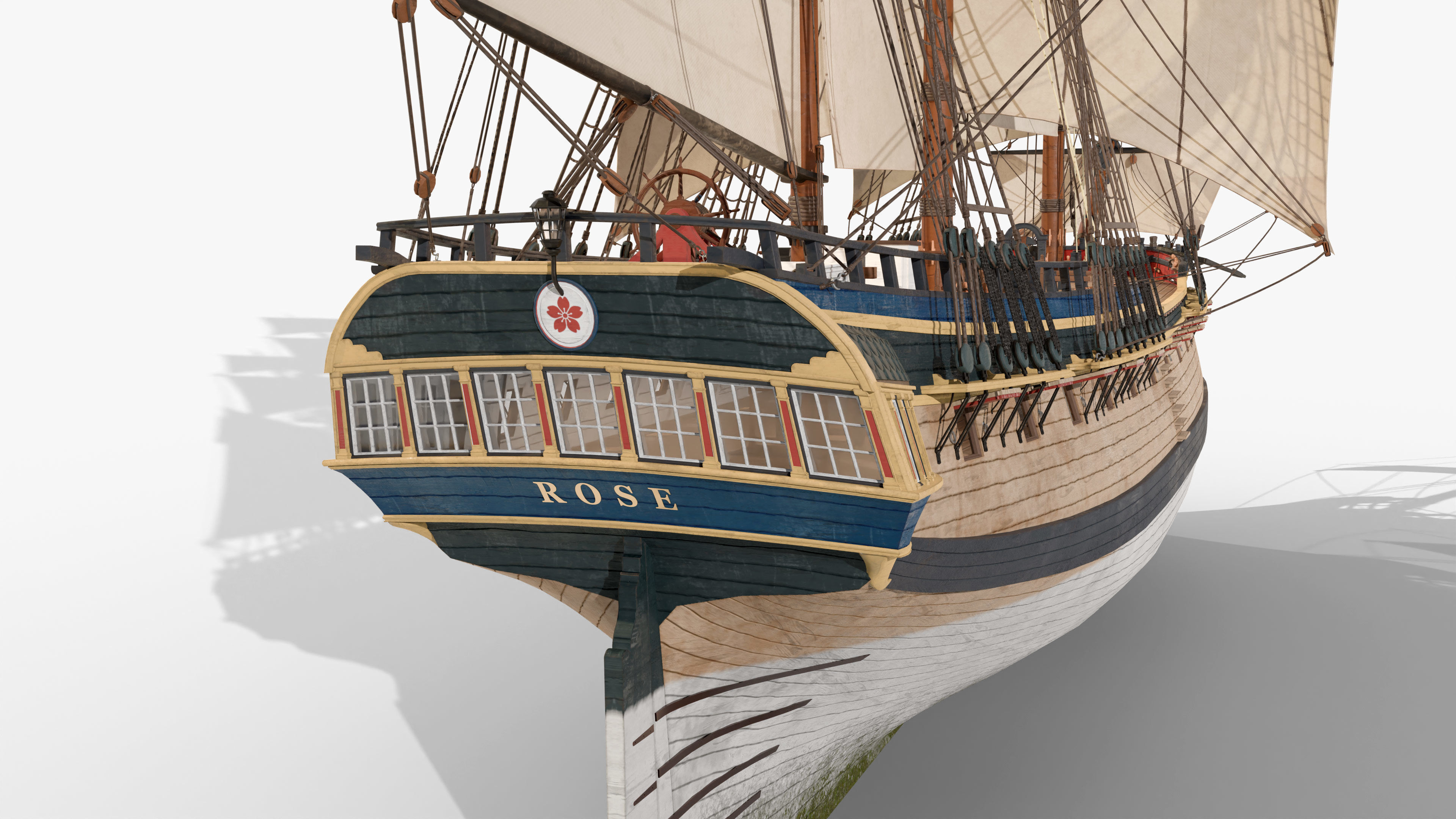 HMS Rose 3D model | CGTrader