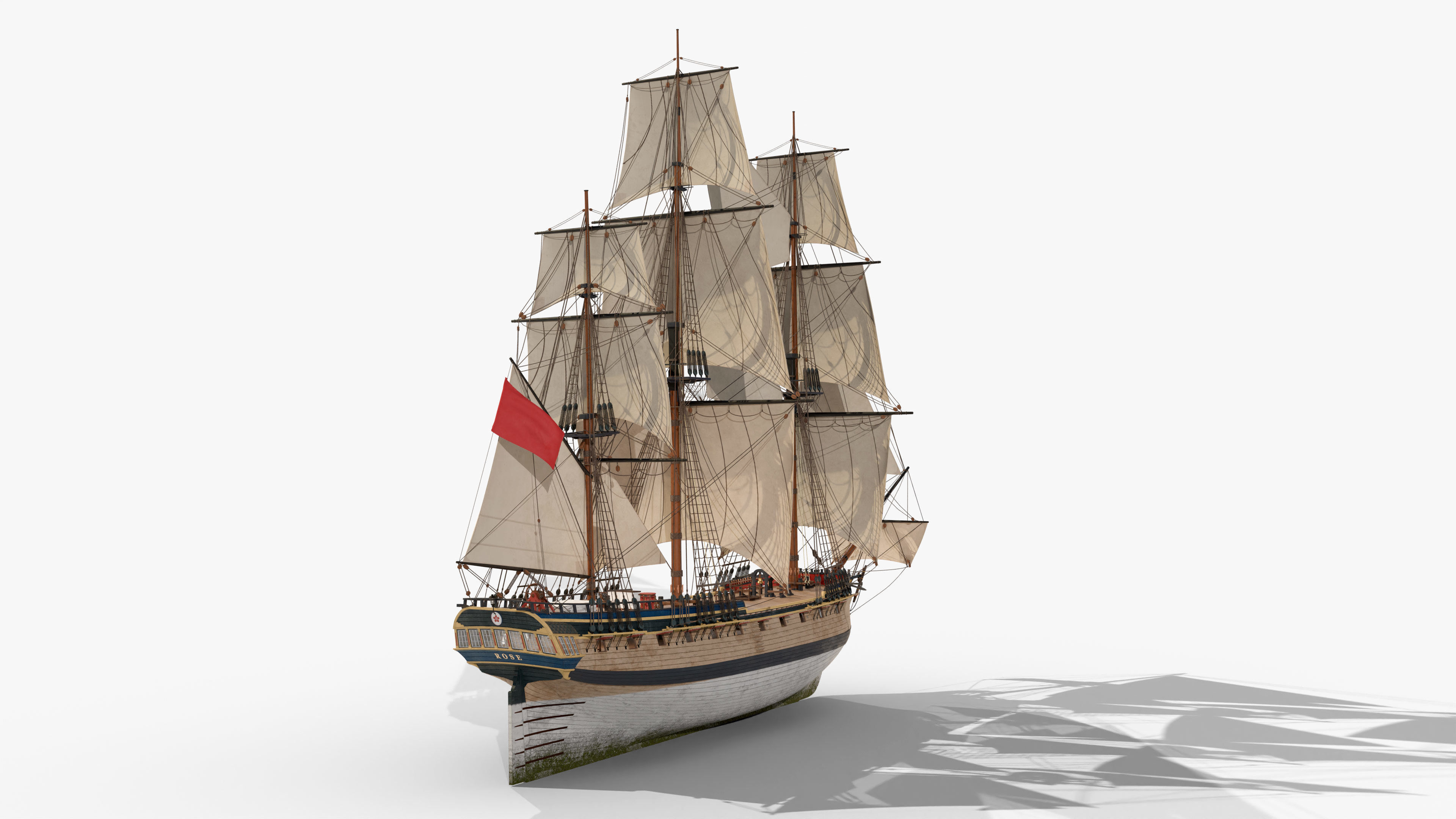 HMS Rose 3D model | CGTrader