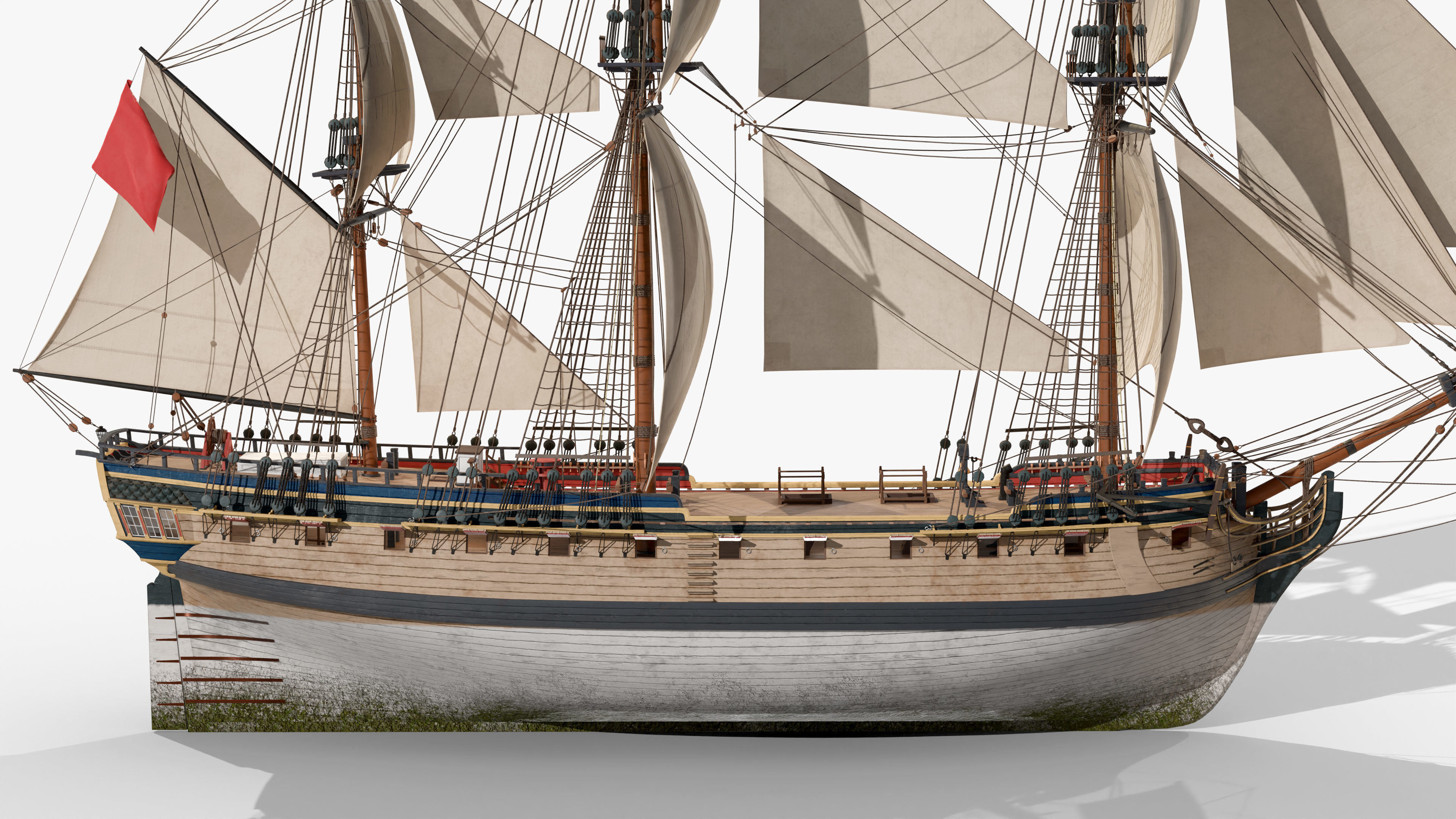 HMS Rose 3D model | CGTrader