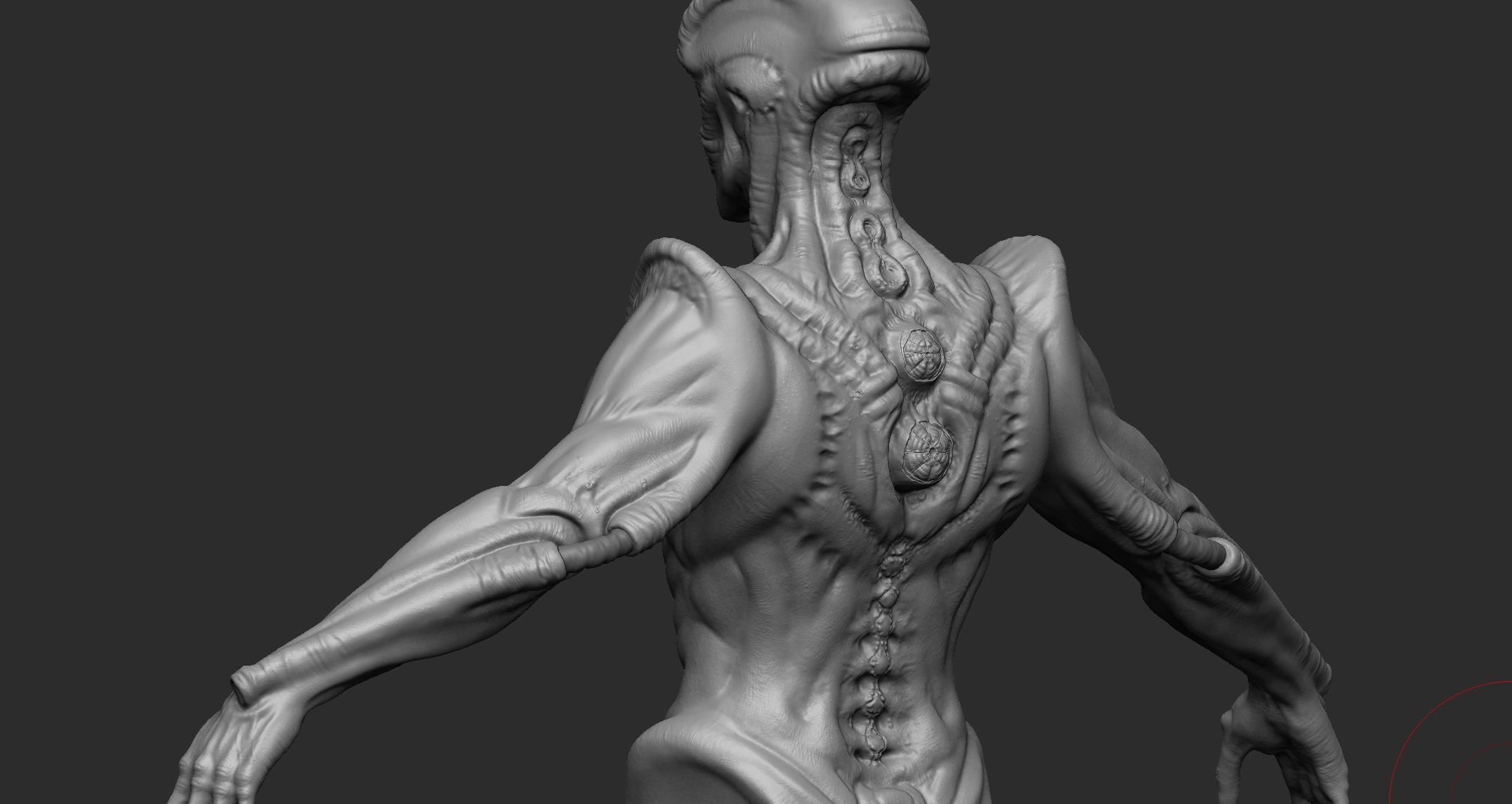 Alien humanoid High poly Zbrush 3D model | CGTrader