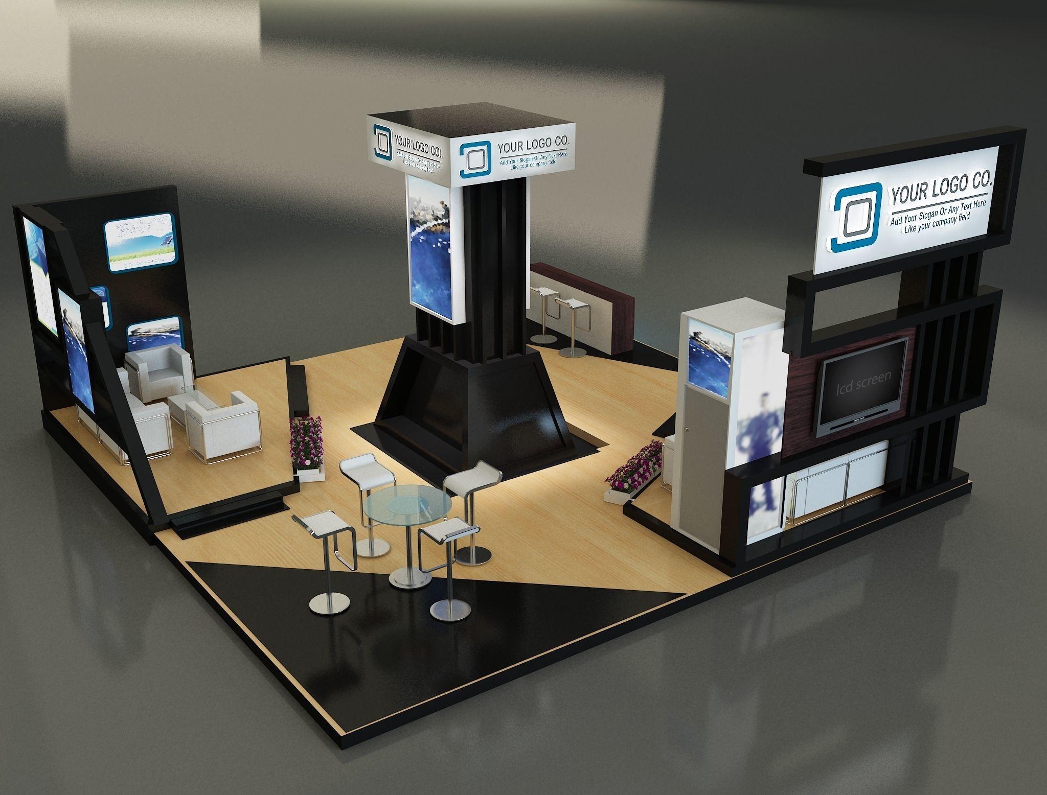 Booth Exhibition Stand a140 3D model | CGTrader