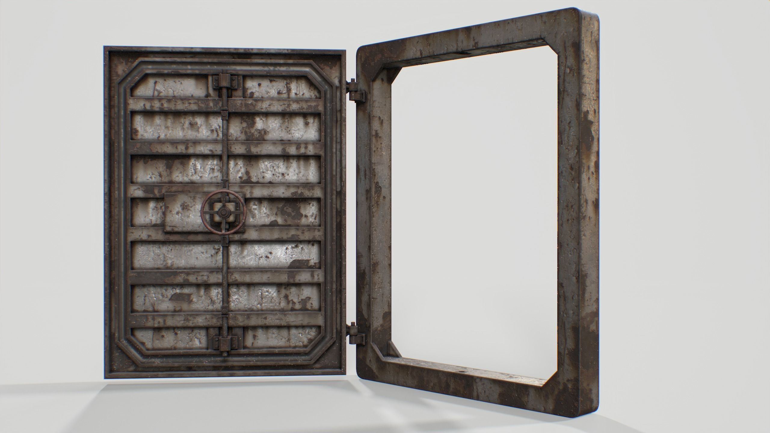 3D model Bunker door Pbr lowpoly bunker gate 05 VR / AR / low-poly ...