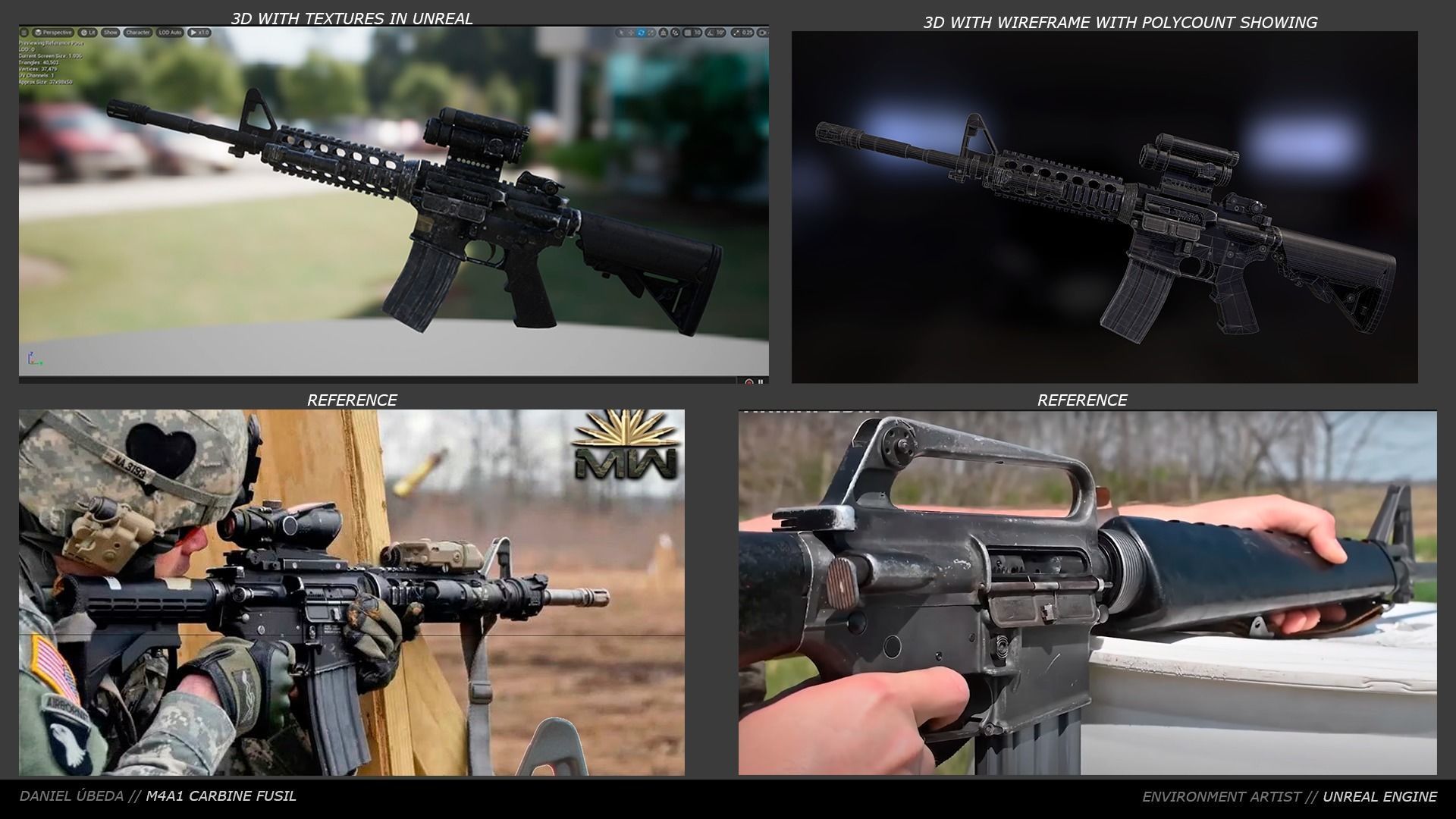 3D model M4A1 WIREFRAME VR / AR / low-poly | CGTrader