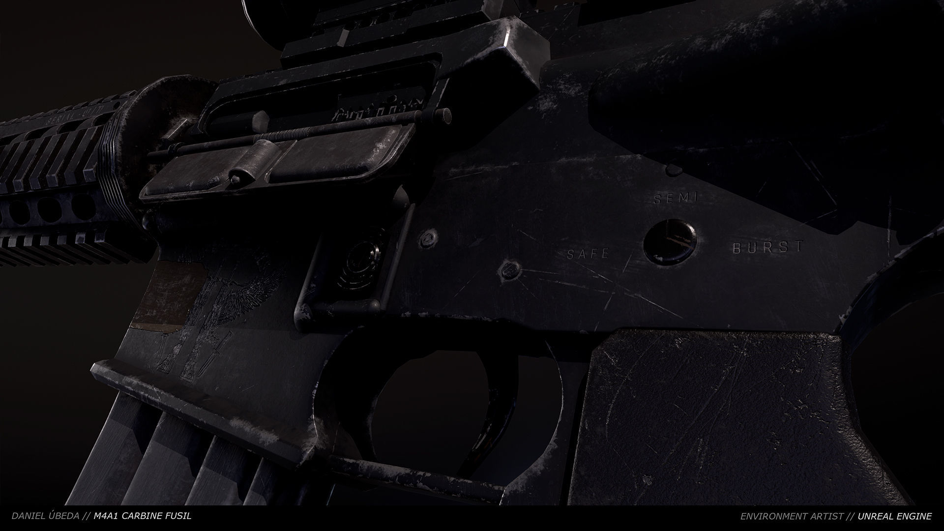 3D model M4A1 WIREFRAME VR / AR / low-poly | CGTrader