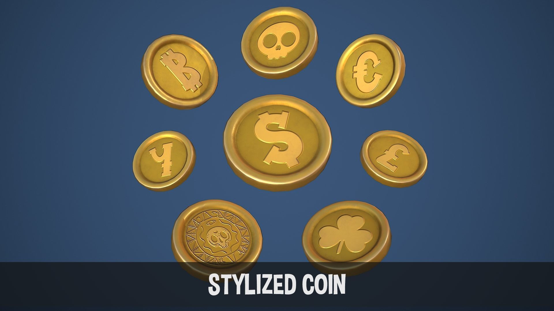 3D model Stylized Coin VR / AR / low-poly | CGTrader