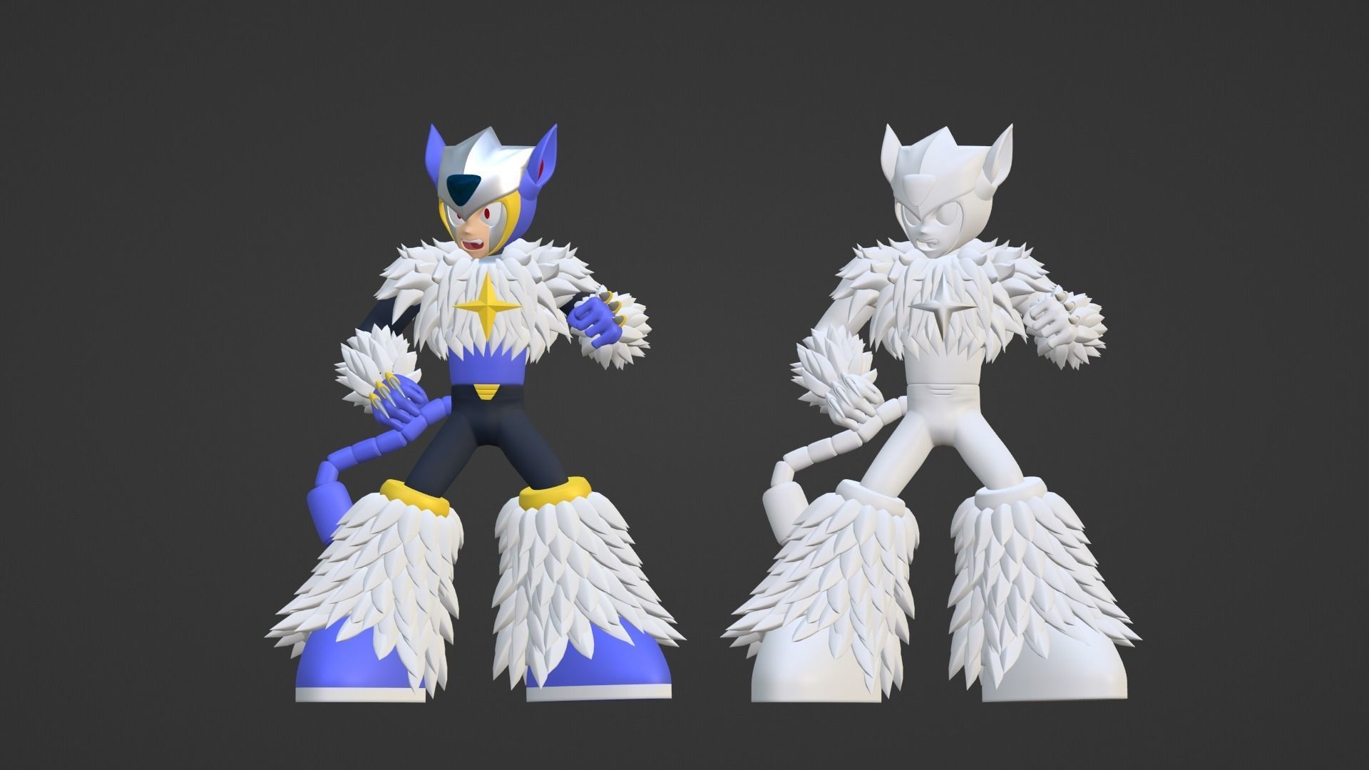 Pluto Mega Man V 3D model rigged | CGTrader