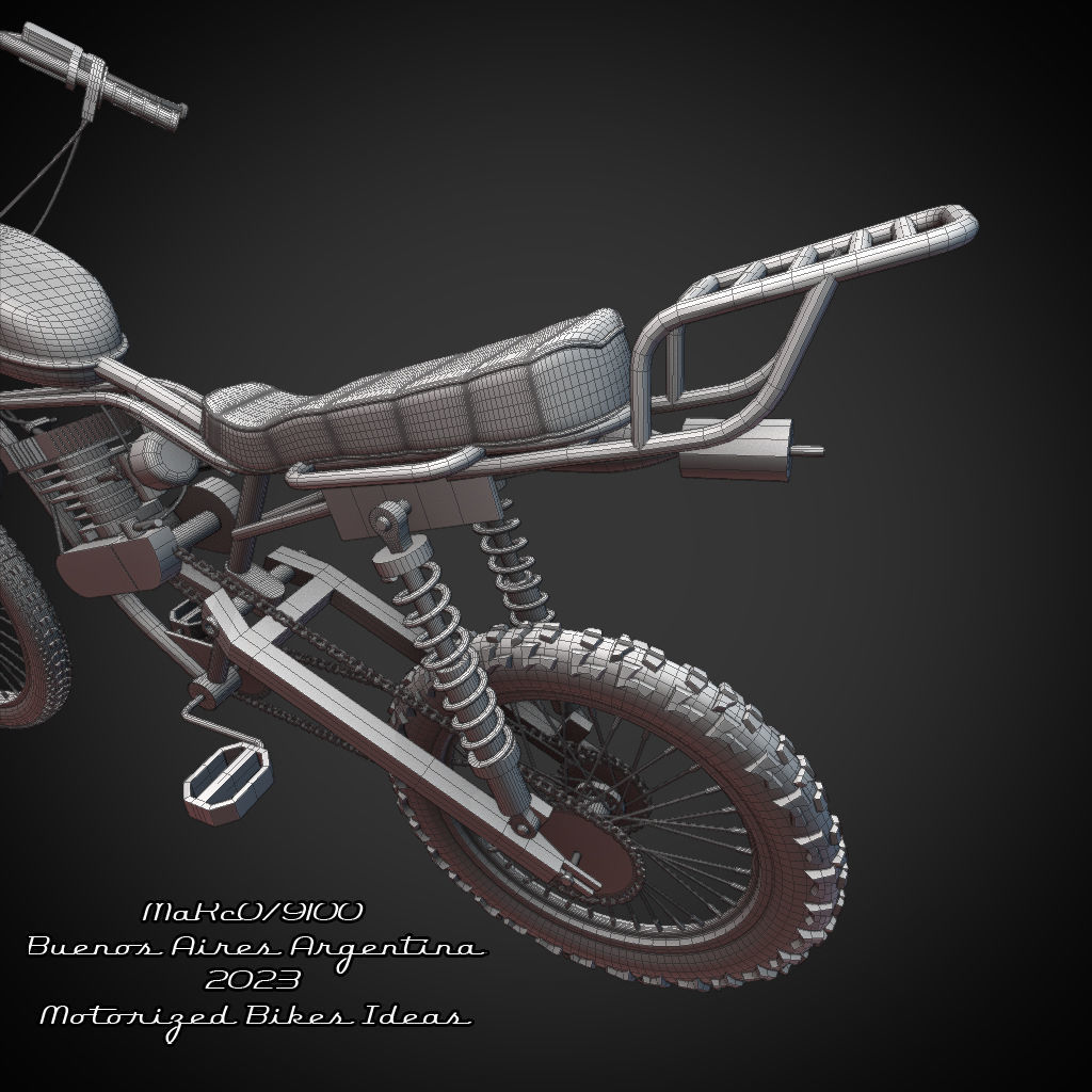 Motorized Bike Yamaha Penta 3D model | CGTrader