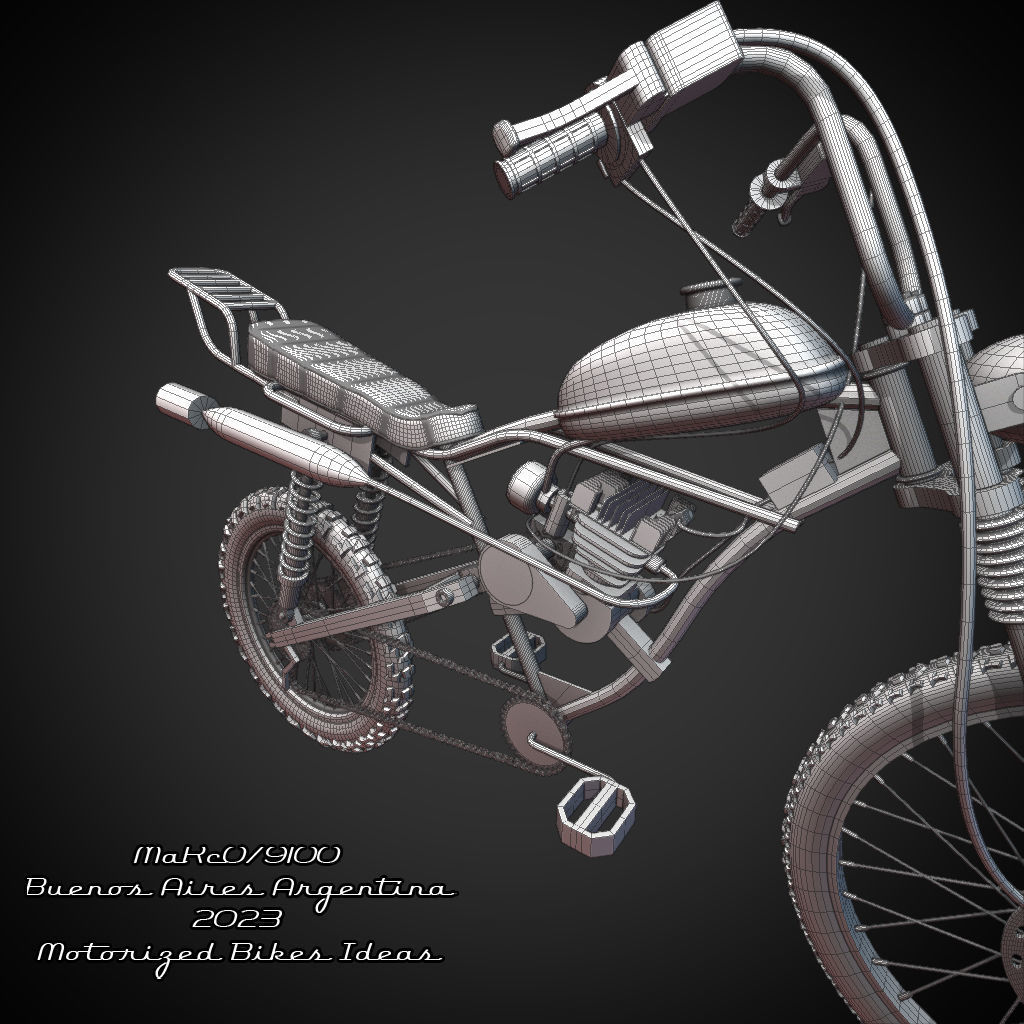 Motorized Bike Yamaha Penta 3D model | CGTrader