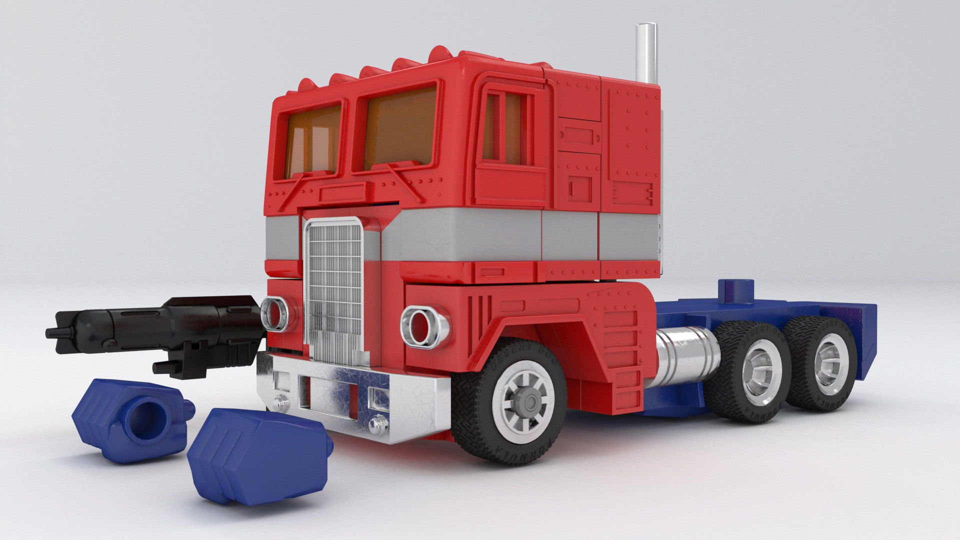 Optimus Prime g1 vintage toy 3D model animated rigged | CGTrader