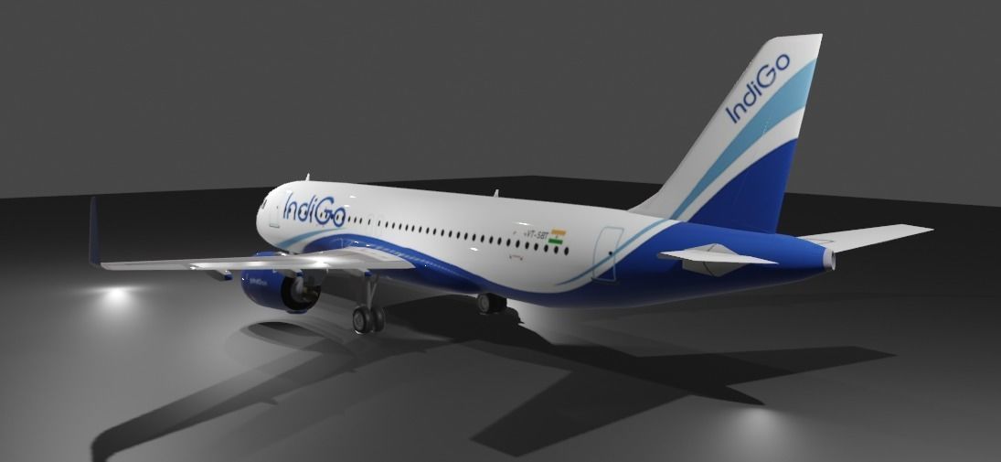 3D model Indigo Airlines Airbus a320neo 3D Model VR / AR / low-poly ...