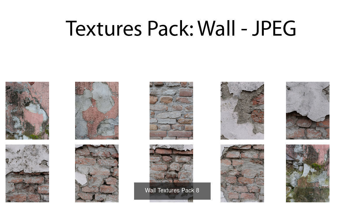 Wall Textures Pack 1-10 3D Model Collection | CGTrader
