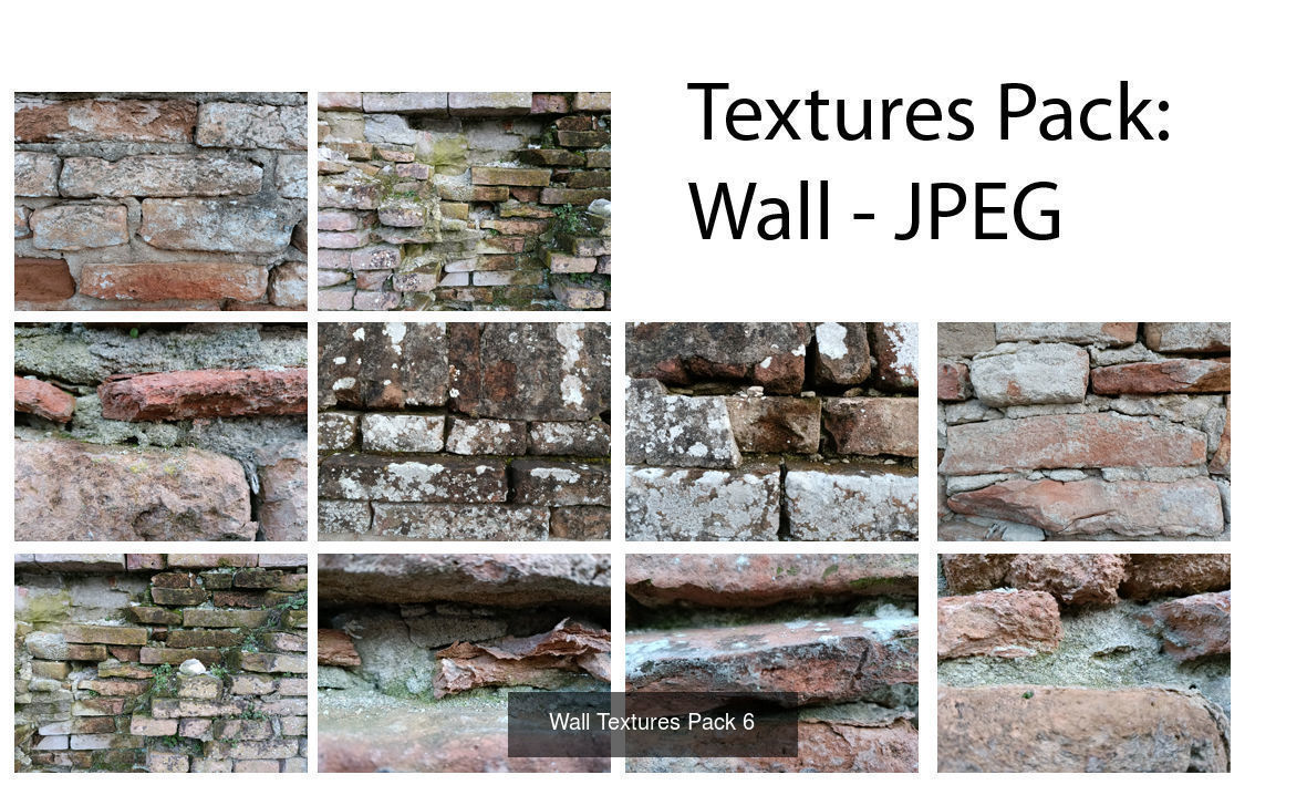 Wall Textures Pack 1-10 3D Model Collection | CGTrader