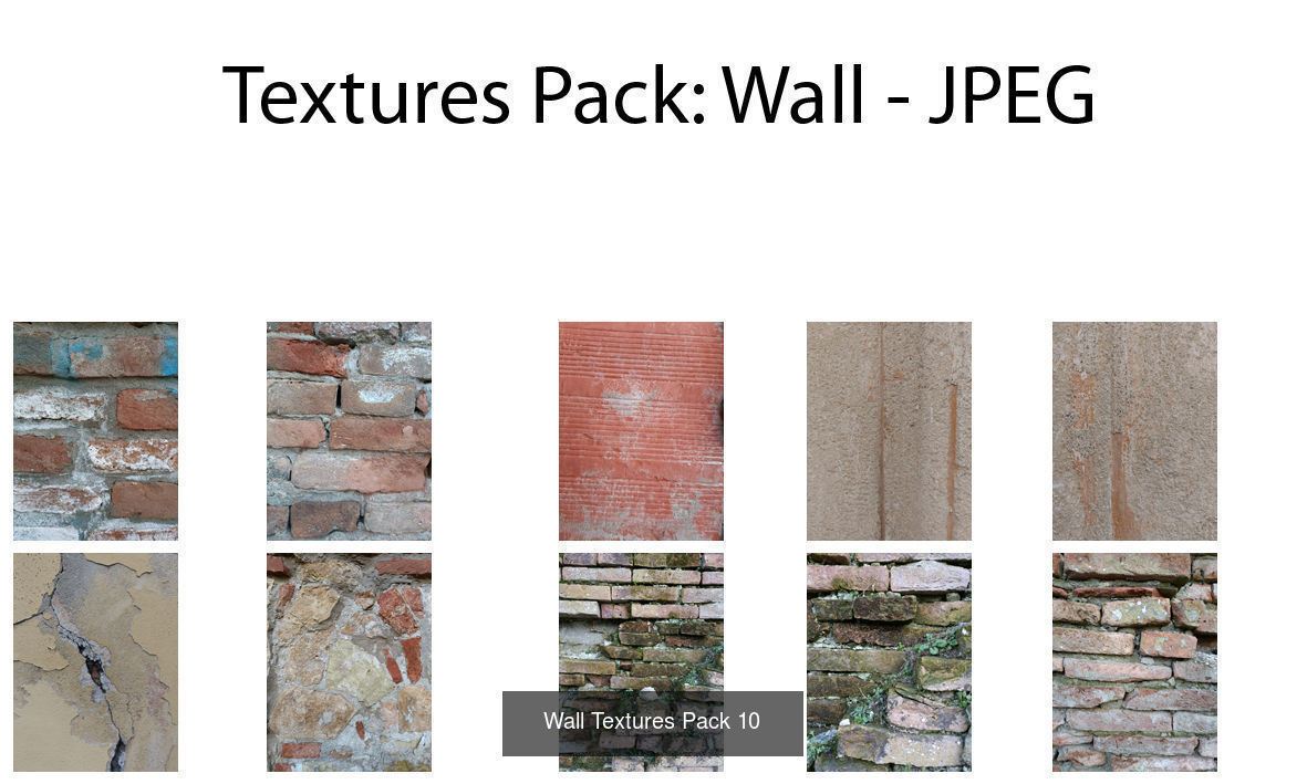 Wall Textures Pack 1-10 3D Model Collection | CGTrader