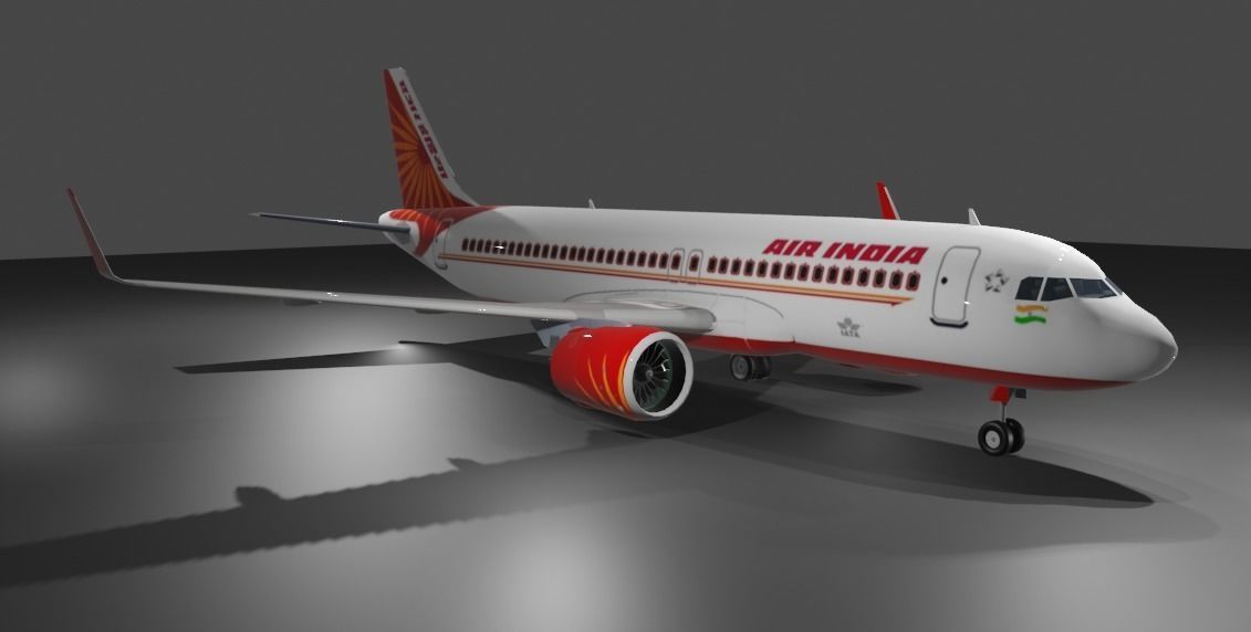 3D model Air India Airbus a320neo VR / AR / low-poly | CGTrader