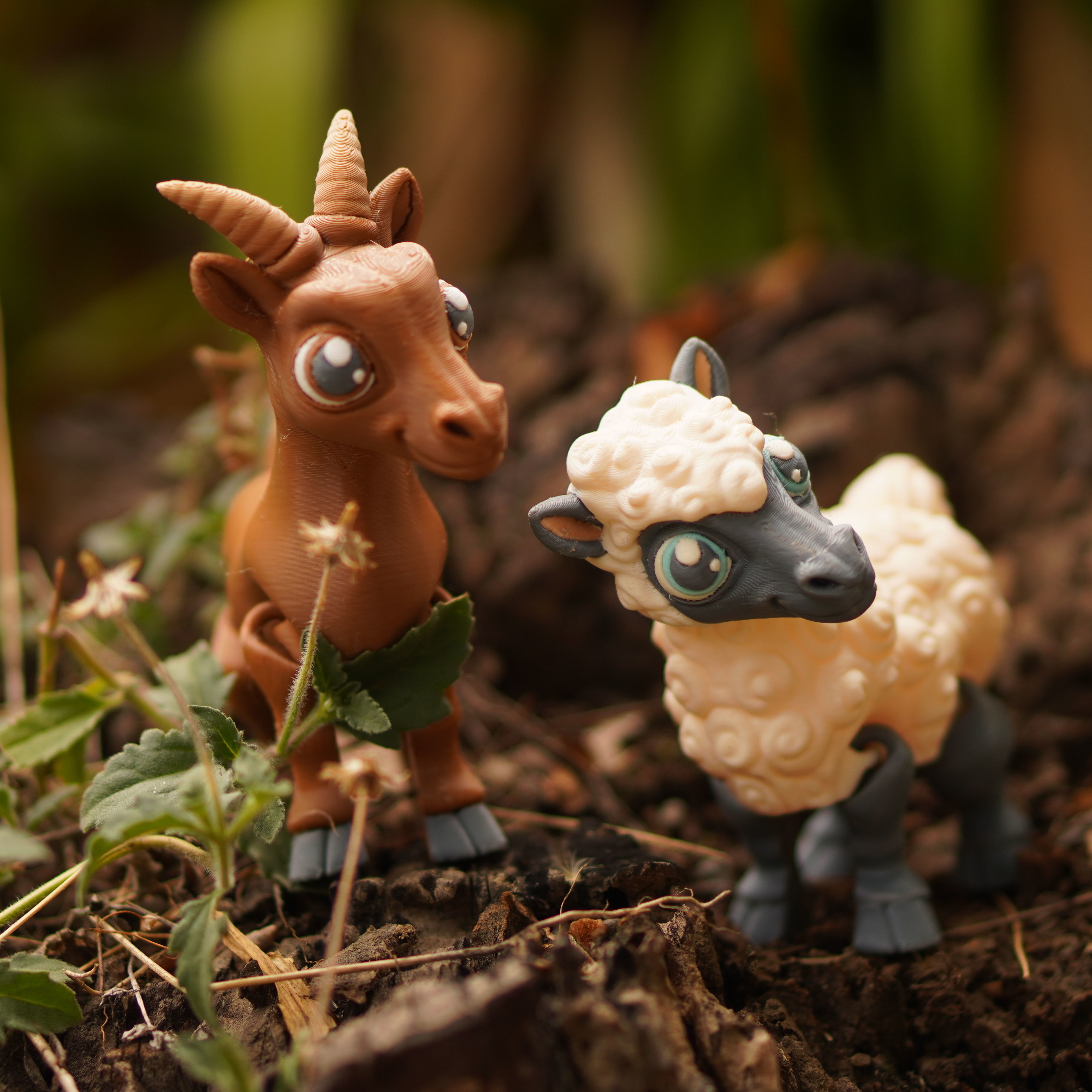 CUTE FLEXI SHEEP AND GOAT ARTICULATED 3D model 3D printable | CGTrader