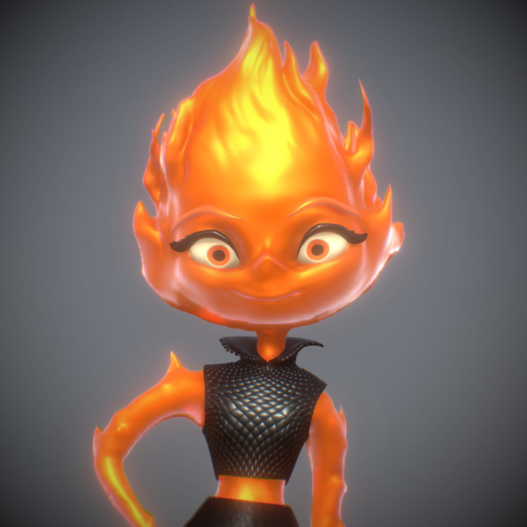 Pixar Elemental Ember Lumen printable 3D model 3D printable | CGTrader