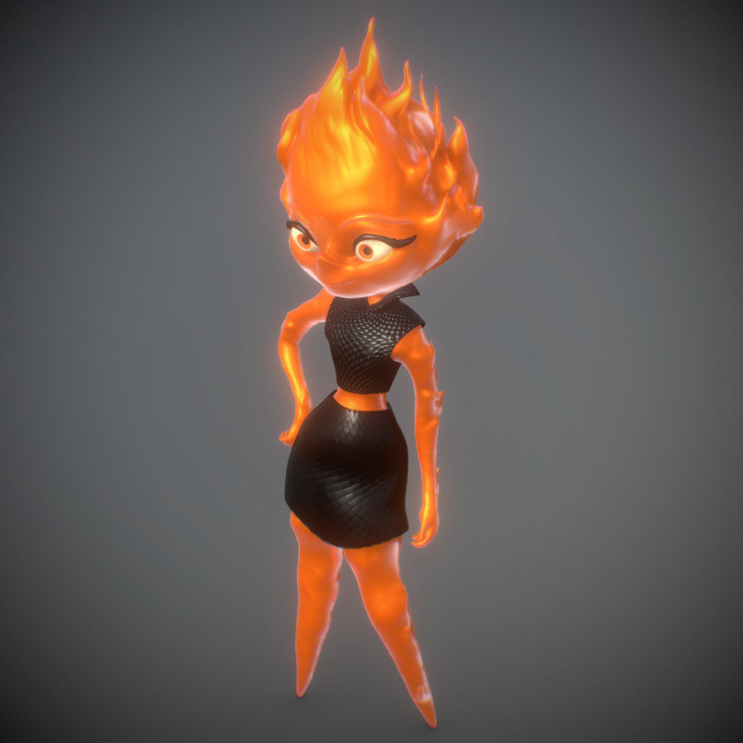 Pixar Elemental Ember Lumen printable 3D model 3D printable | CGTrader