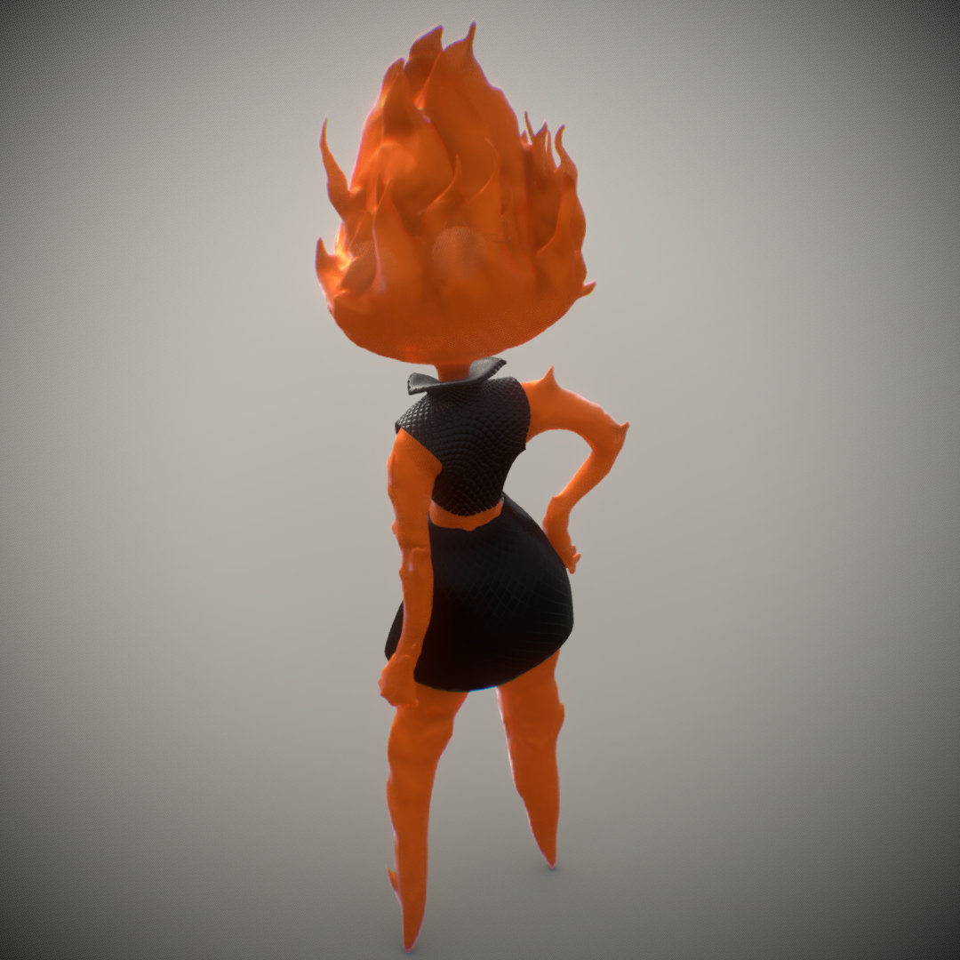 Pixar Elemental Ember Lumen printable 3D model 3D printable | CGTrader