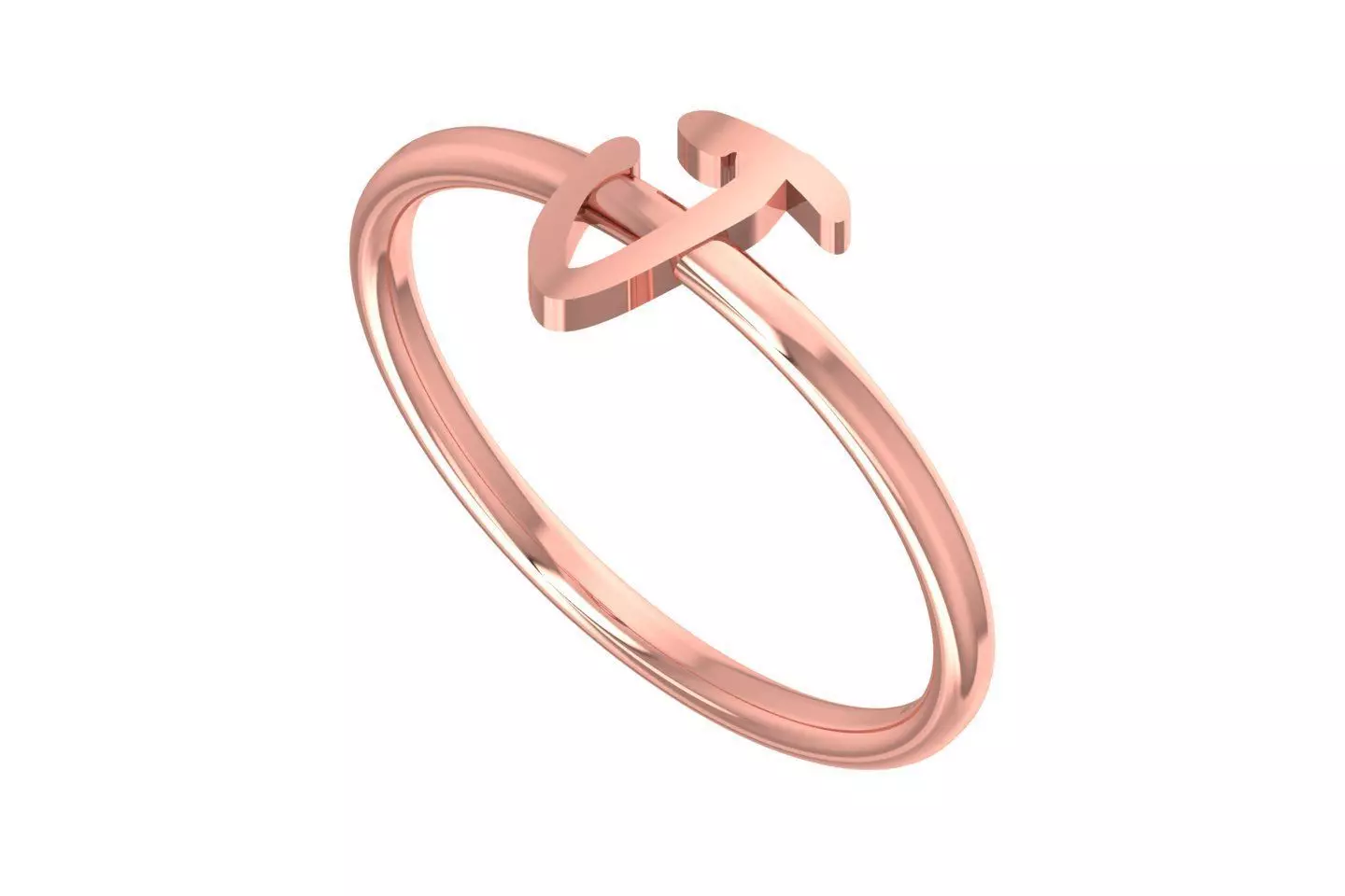Initial J Alphabet Ring 3dm STL OBJ FBX Render Details 3D model 3D ...