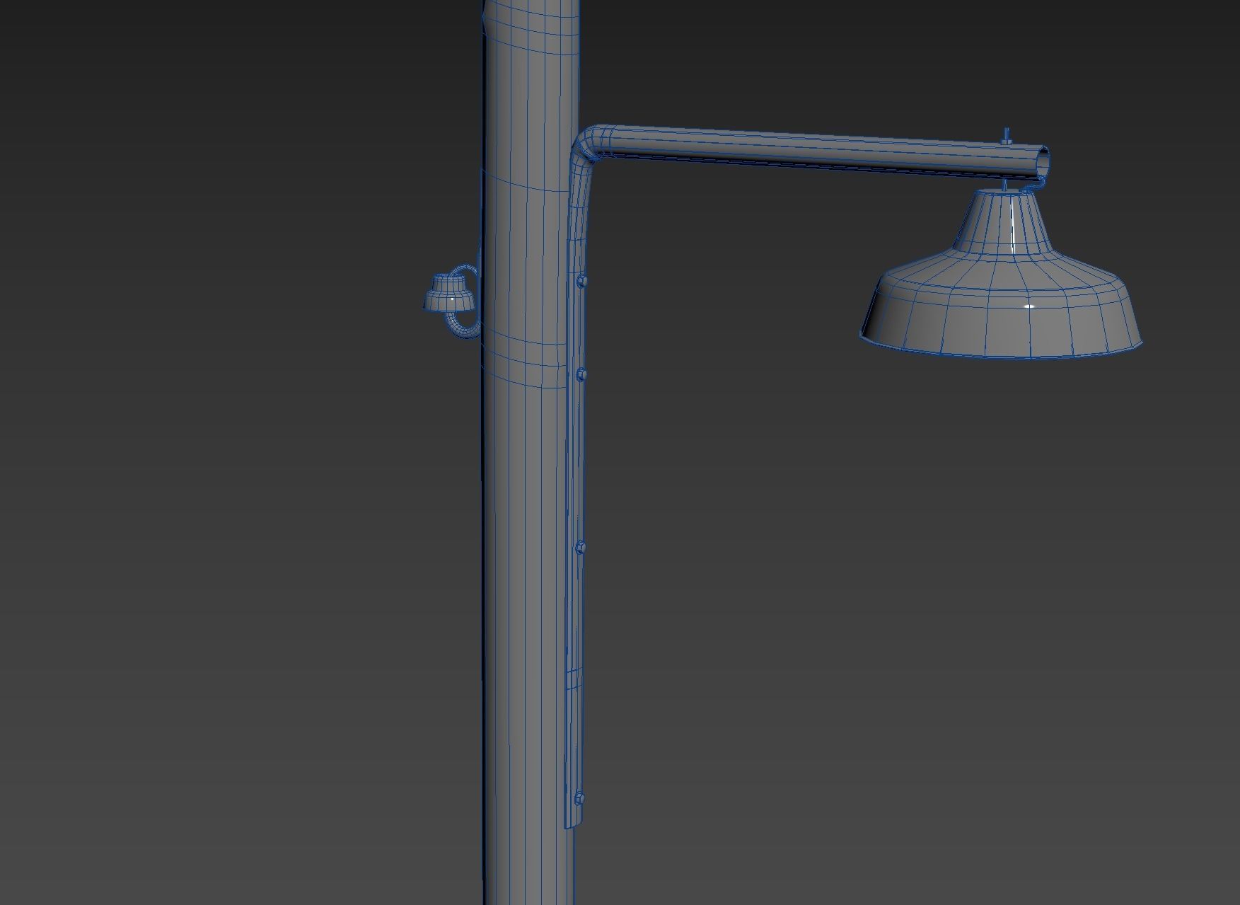 3D model Wood Street Light Pole - Low-Poly 3D model VR / AR / low-poly ...