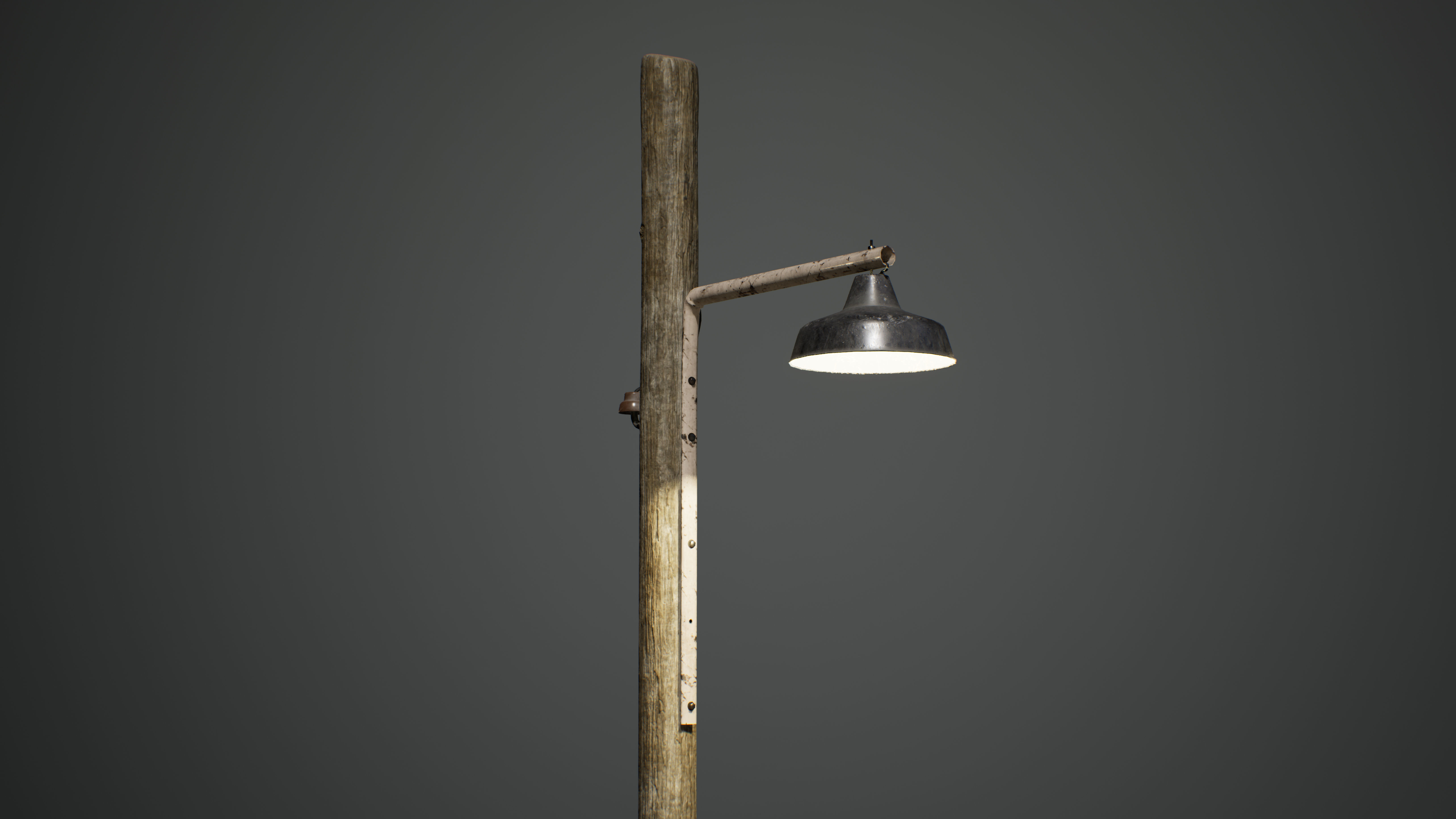 3D model Wood Street Light Pole - Low-Poly 3D model VR / AR / low-poly ...