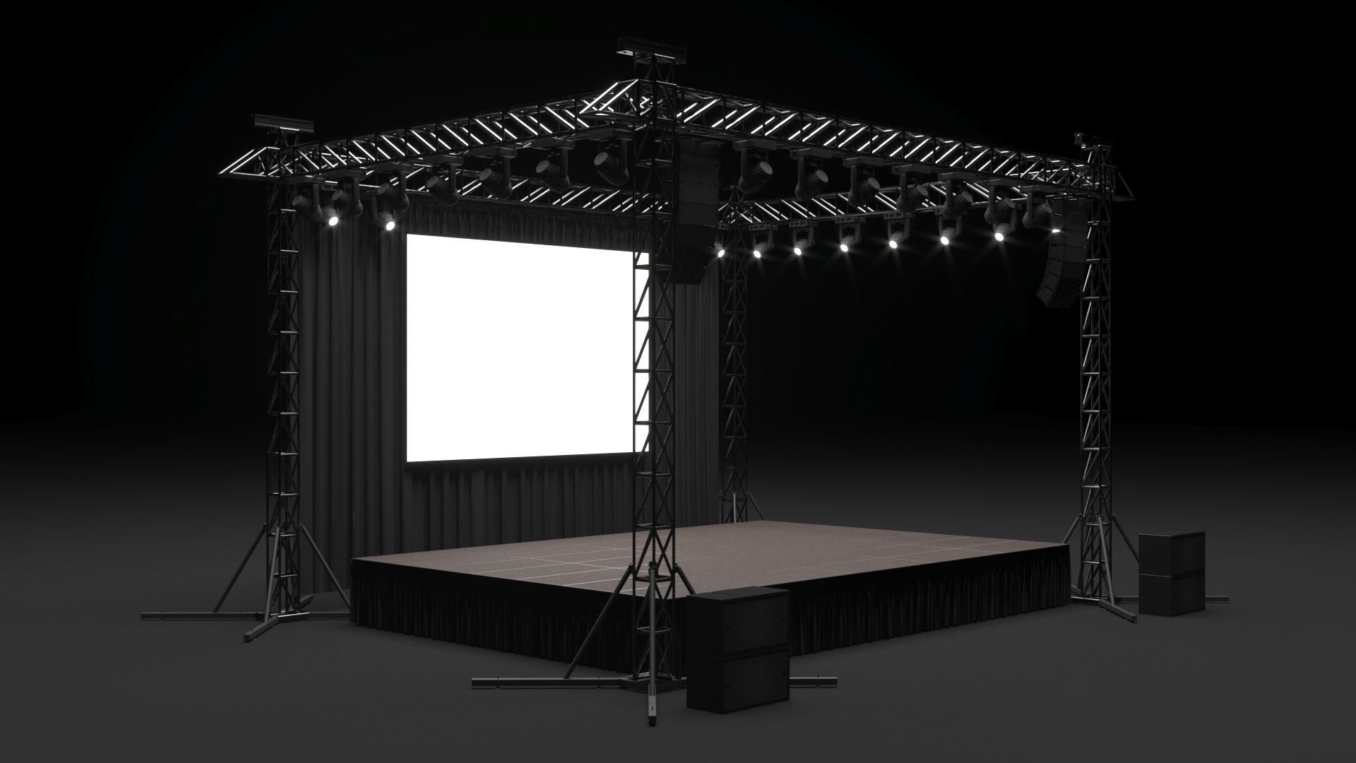 Concert Stage 3D model | CGTrader