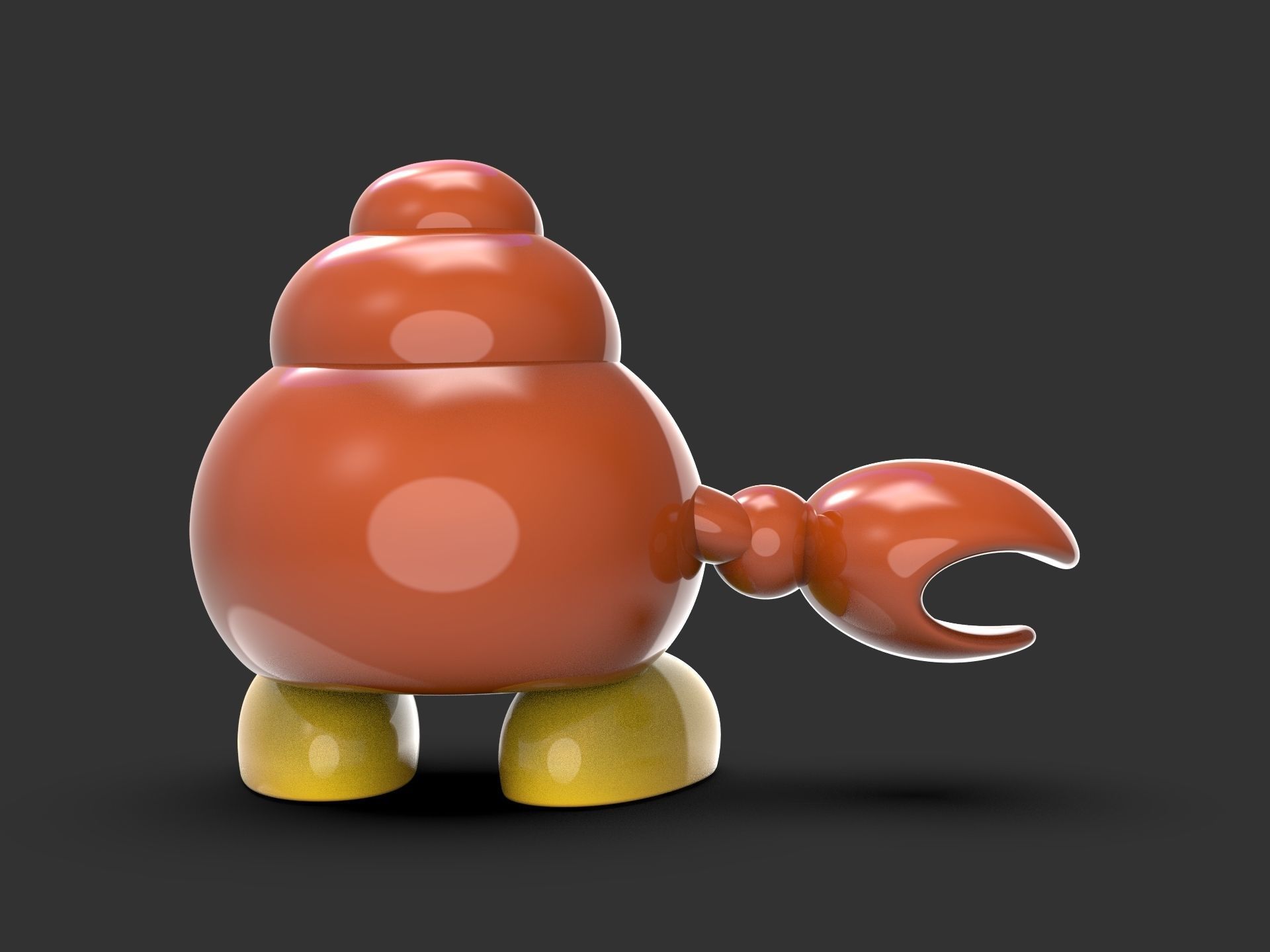 supermario huckit crab 3D model 3D printable | CGTrader