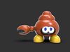 supermario huckit crab 3D model 3D printable | CGTrader