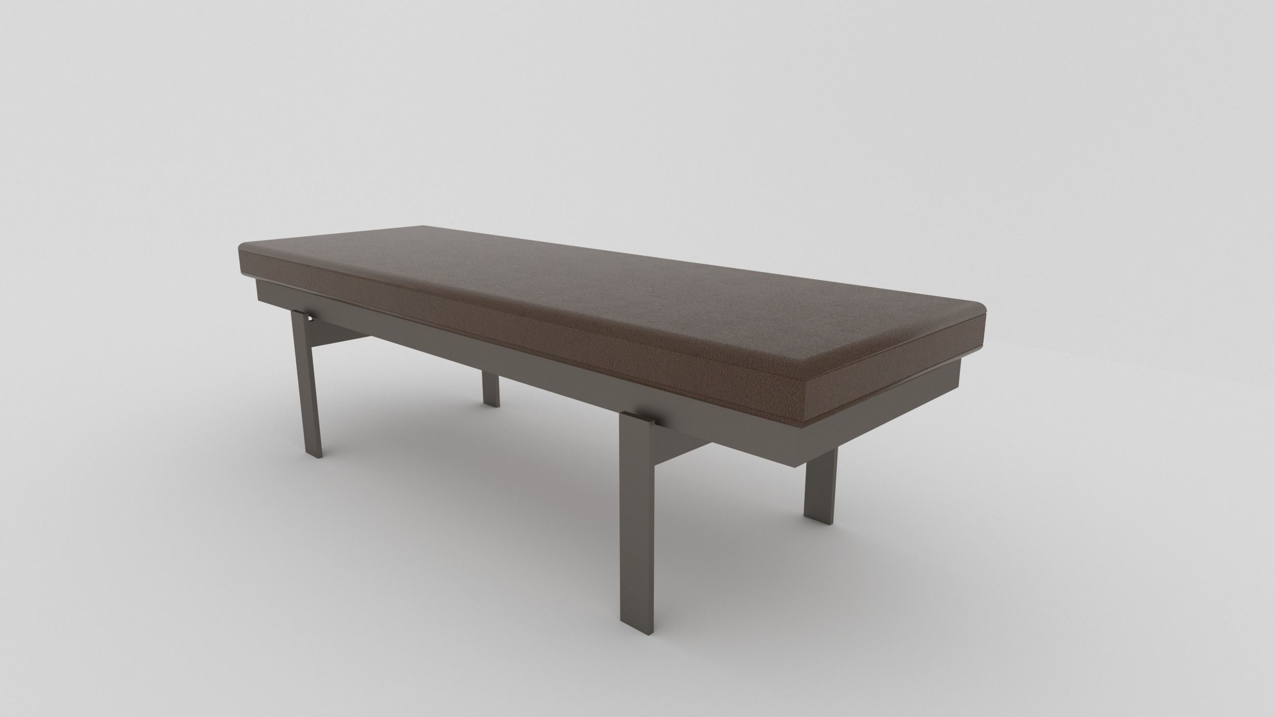 Sleek Metal Frame Banquette 3D MODEL 3D model | CGTrader