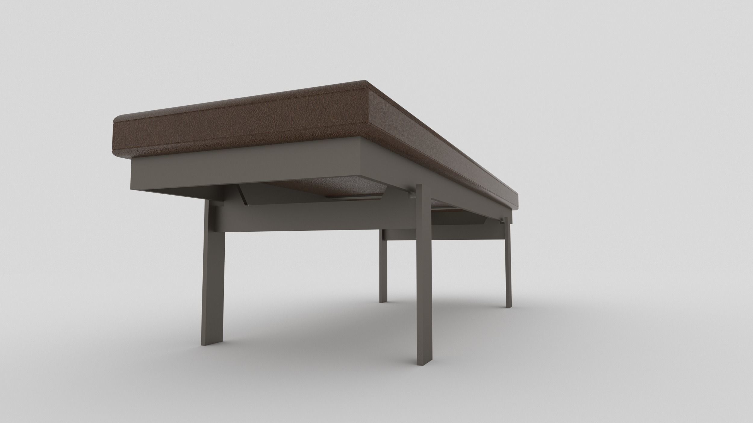 Sleek Metal Frame Banquette 3D MODEL 3D model | CGTrader