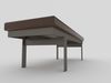 Sleek Metal Frame Banquette 3D MODEL 3D model | CGTrader