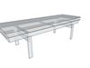Sleek Metal Frame Banquette 3D MODEL 3D model | CGTrader