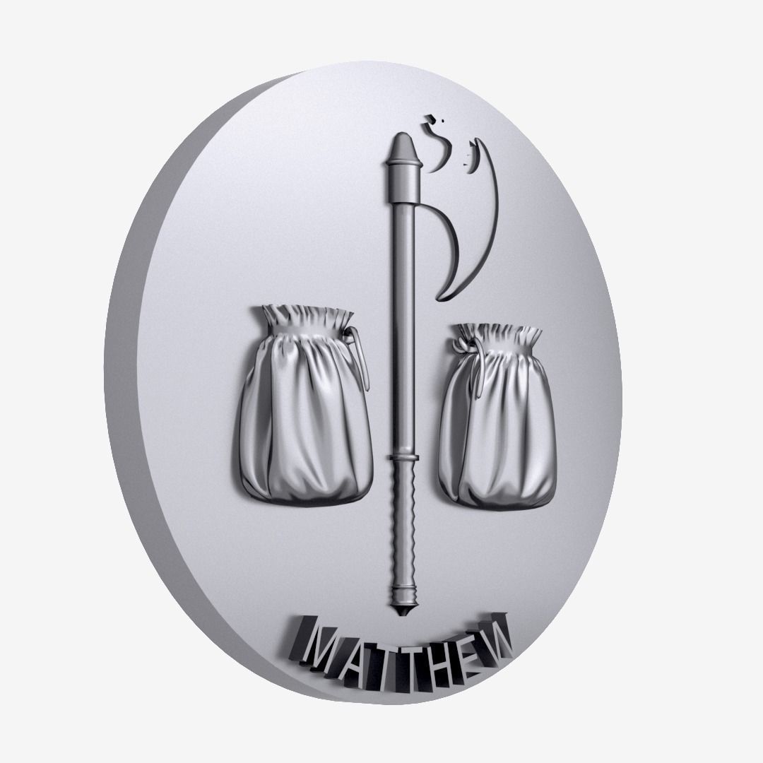 Symbols of the Apostles - MATTHEW 3D model | CGTrader